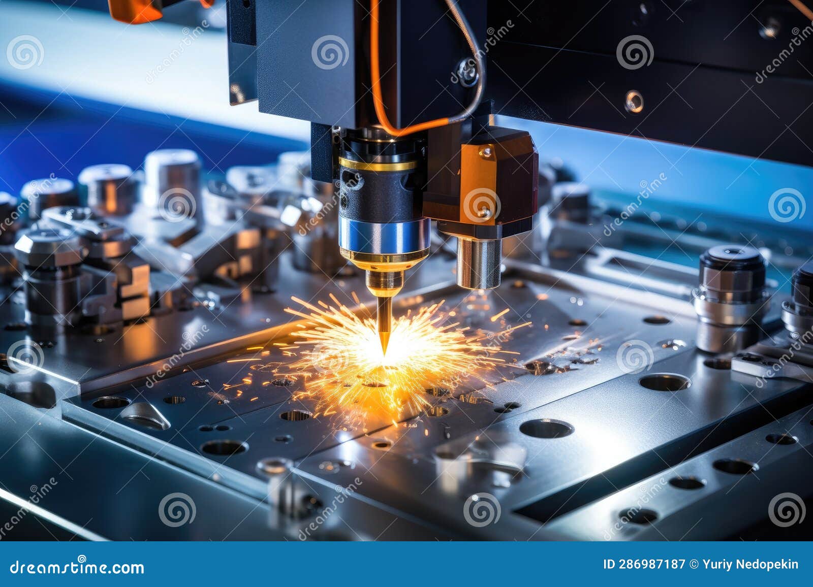 Process of Laser Manufacturing High-precision Components Stock ...