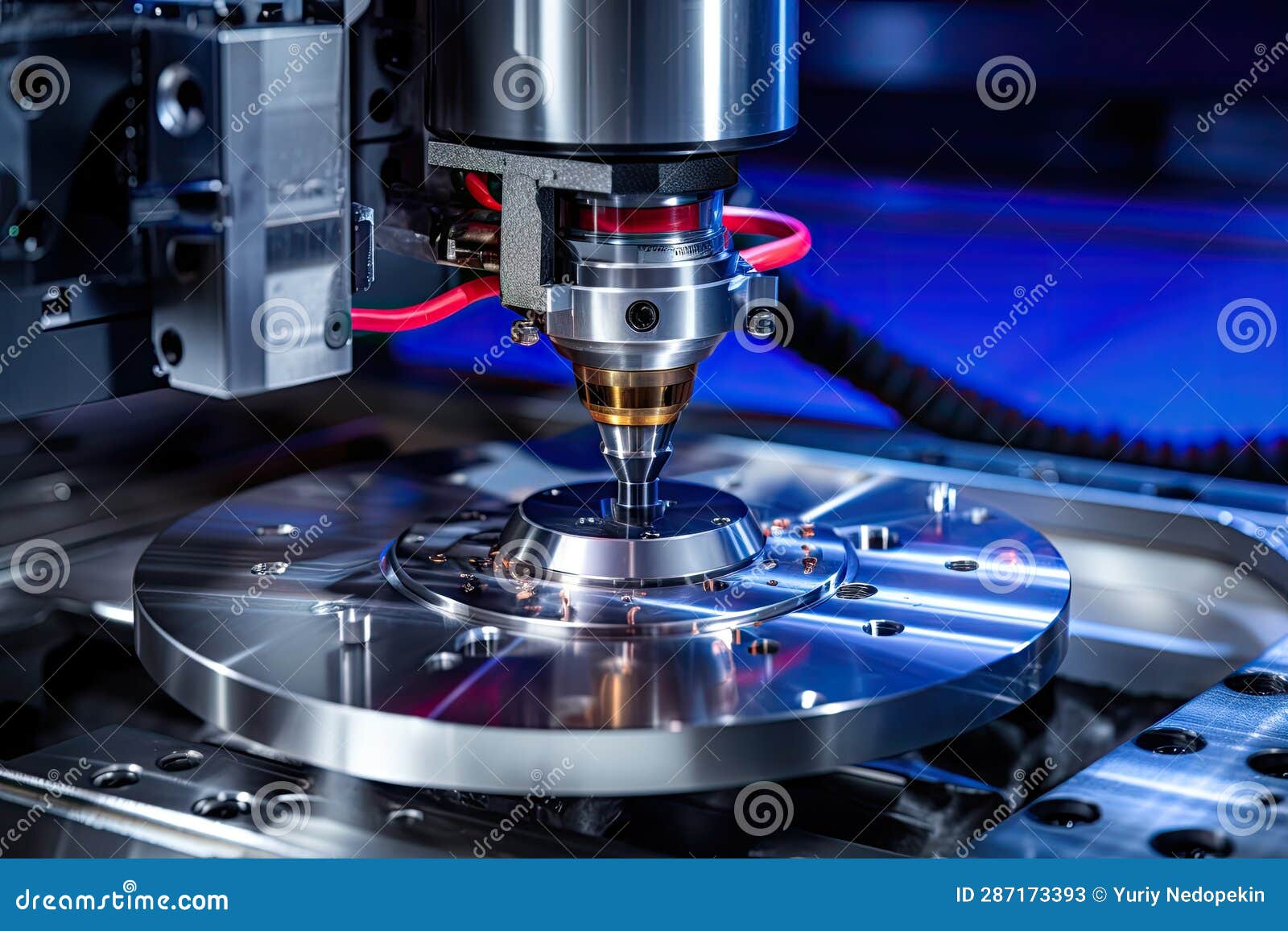 Process of Laser Manufacturing High-precision Components Stock Image ...