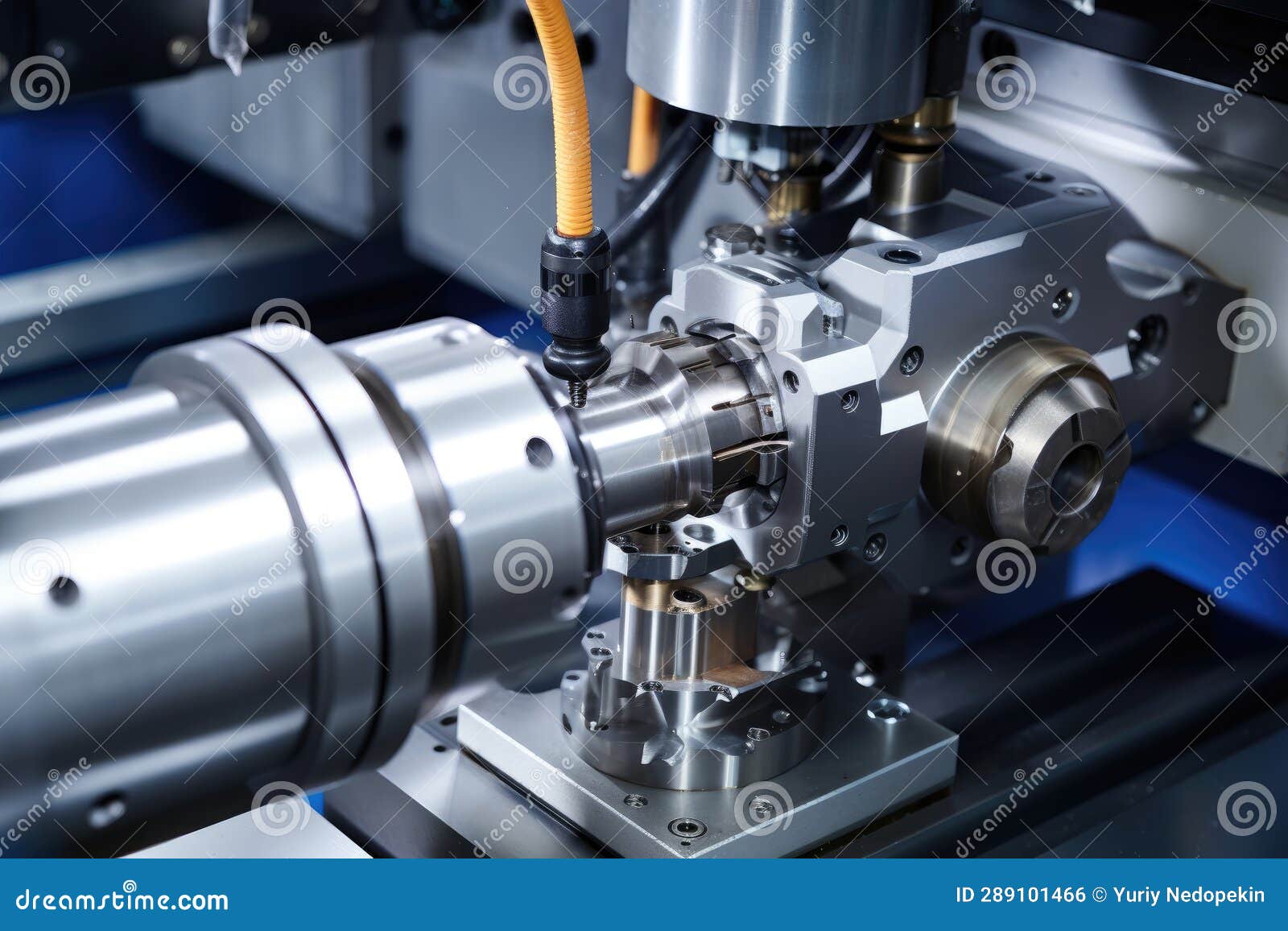 Process of Laser Manufacturing High-precision Components Stock Photo ...