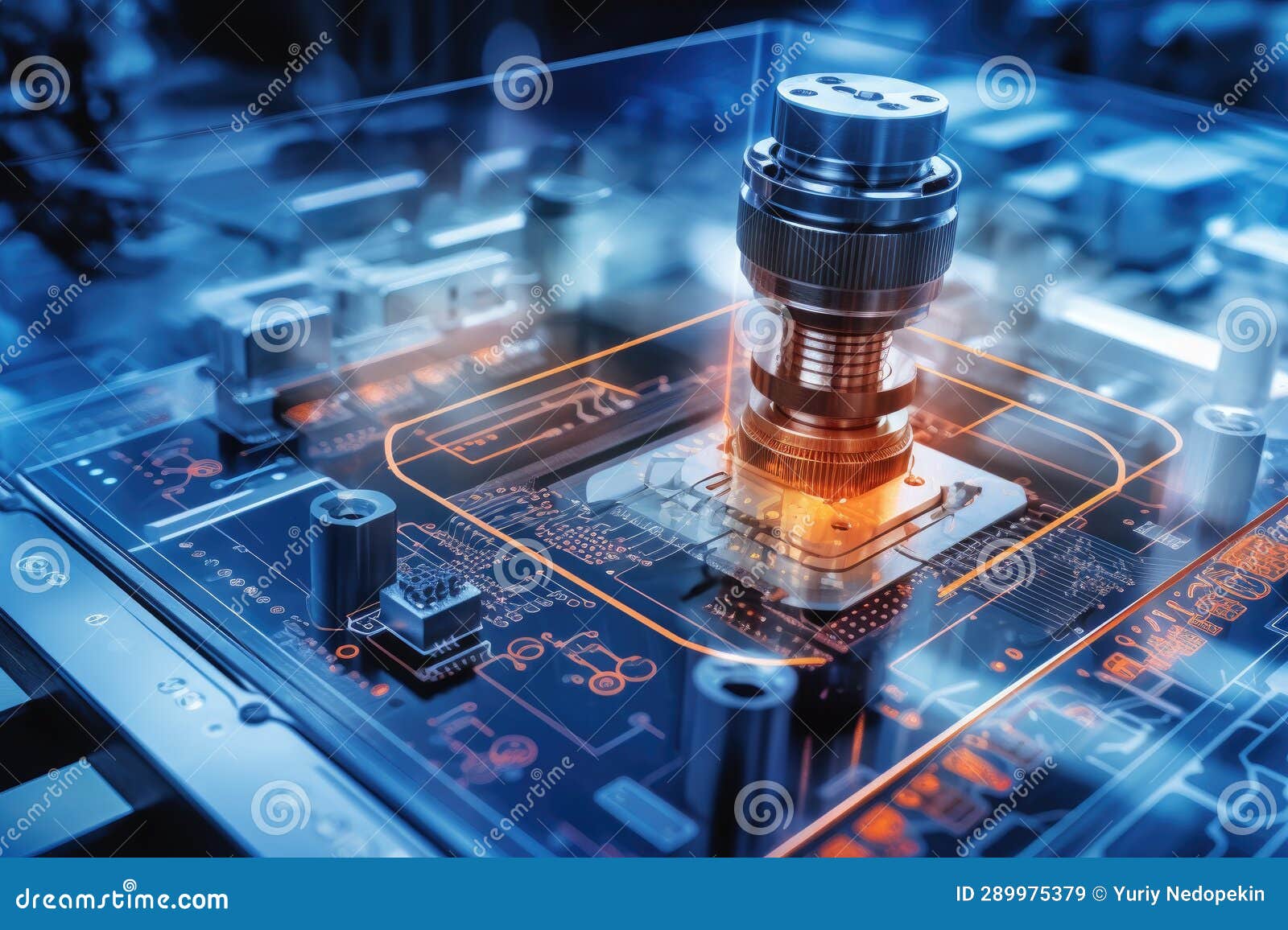 Process of Laser Manufacturing High-precision Components Stock Image ...