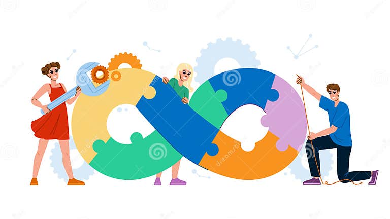 Process Lean Manufacturing Vector Stock Illustration - Illustration of ...