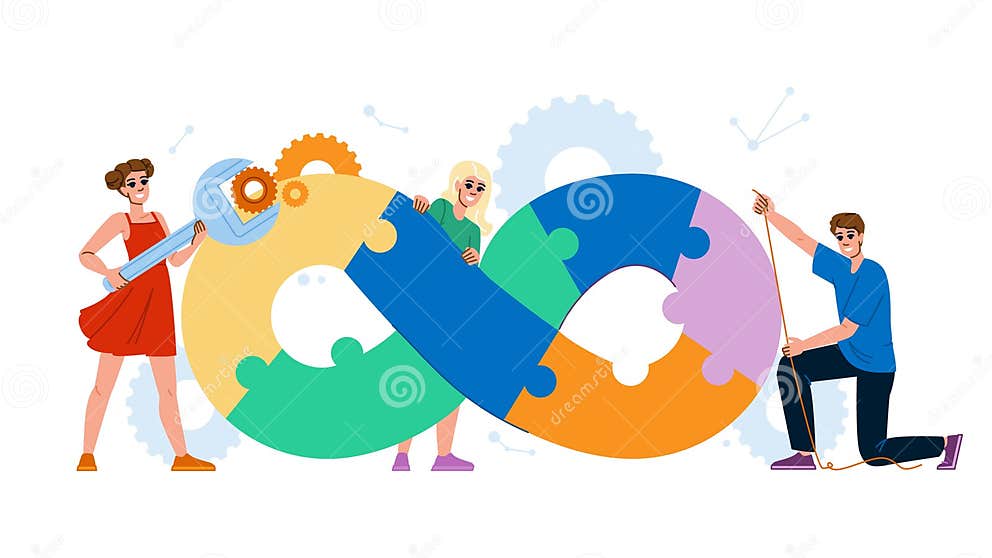 Process Lean Manufacturing Vector Stock Illustration - Illustration of ...