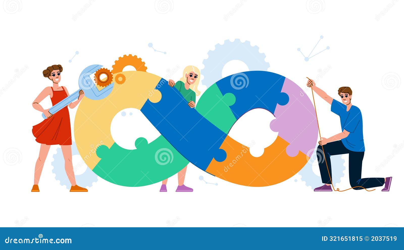 Process Lean Manufacturing Vector Stock Illustration - Illustration of ...