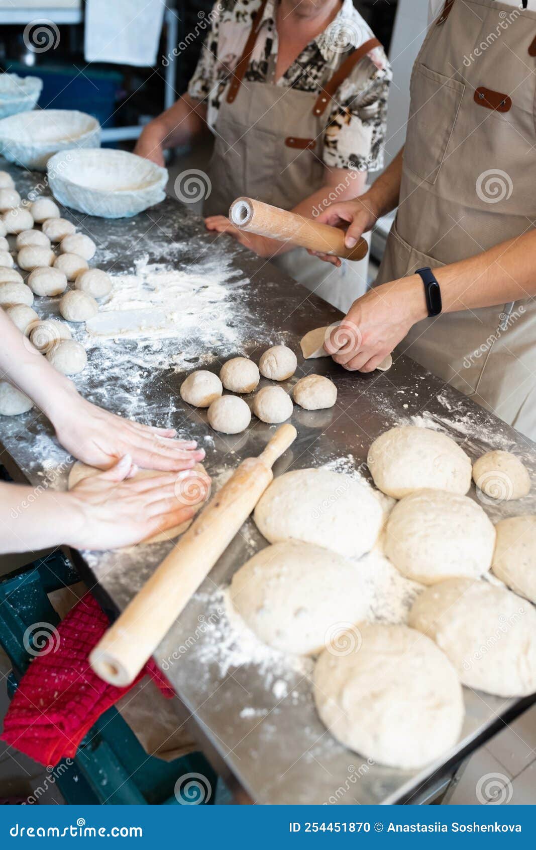 The Process of Learning the Craft of Baking in a Small Bakery, Molding ...