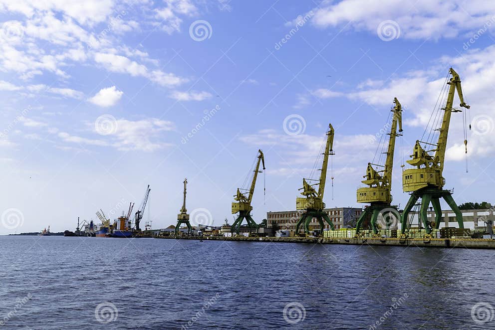 Process of Loading Containers on Trucks by Container Loader at Huge ...