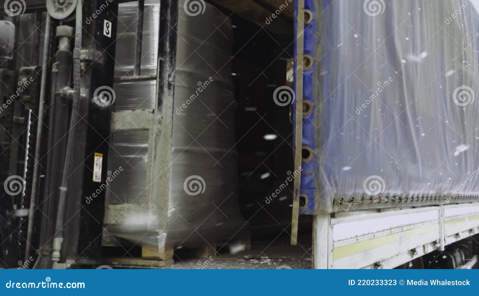 Process of Loading Heavy Goods Inside a Truck for the Transportation ...