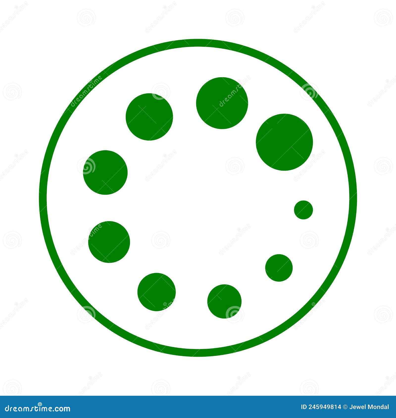 Process, Loading Icon. Green Vector Sketch Stock Vector - Illustration ...