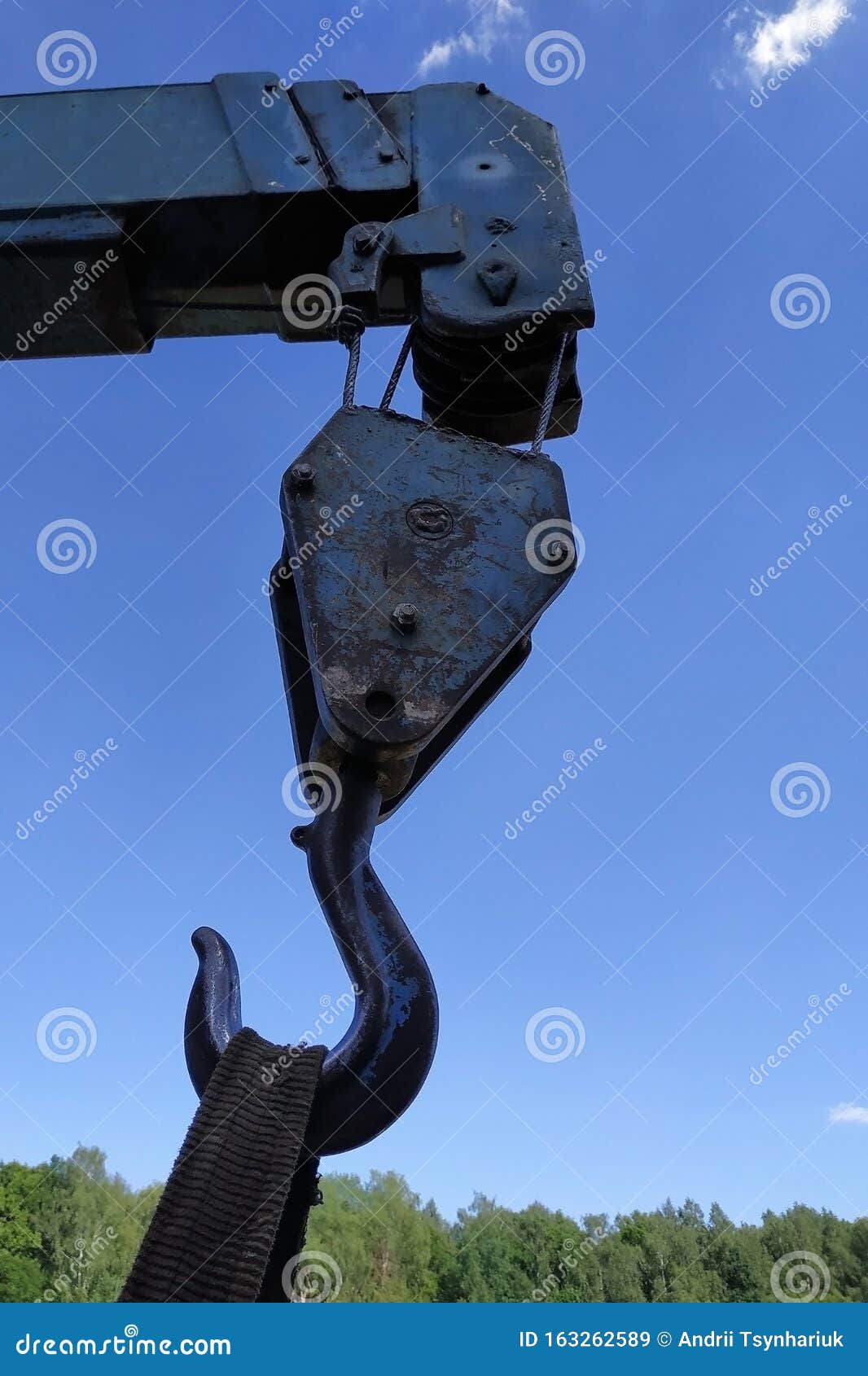 The Process of Loading and Unloading Using a Mobile Crane Blocks and ...