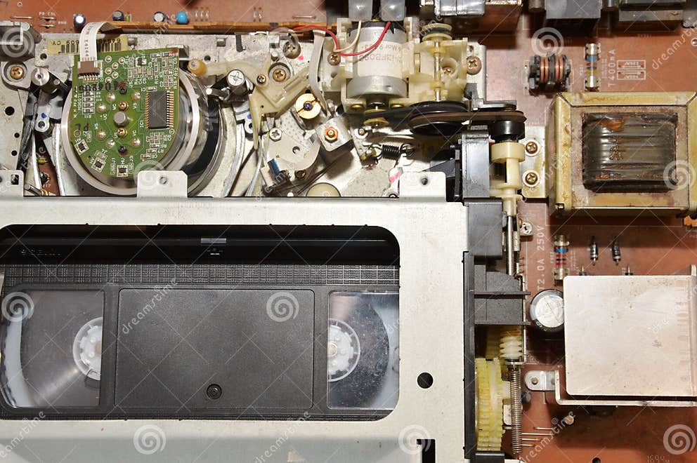 VCR mechanism stock photo. Image of details, electronic - 242338256