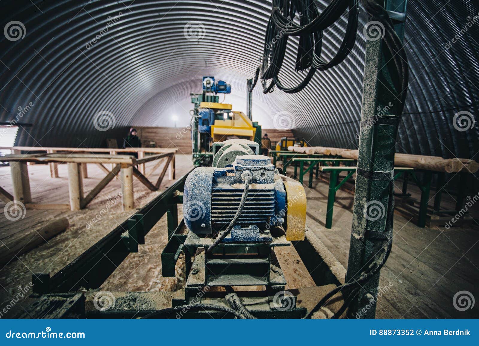 Process of Machining Logs in a Machine Stock Photo - Image of equipment ...