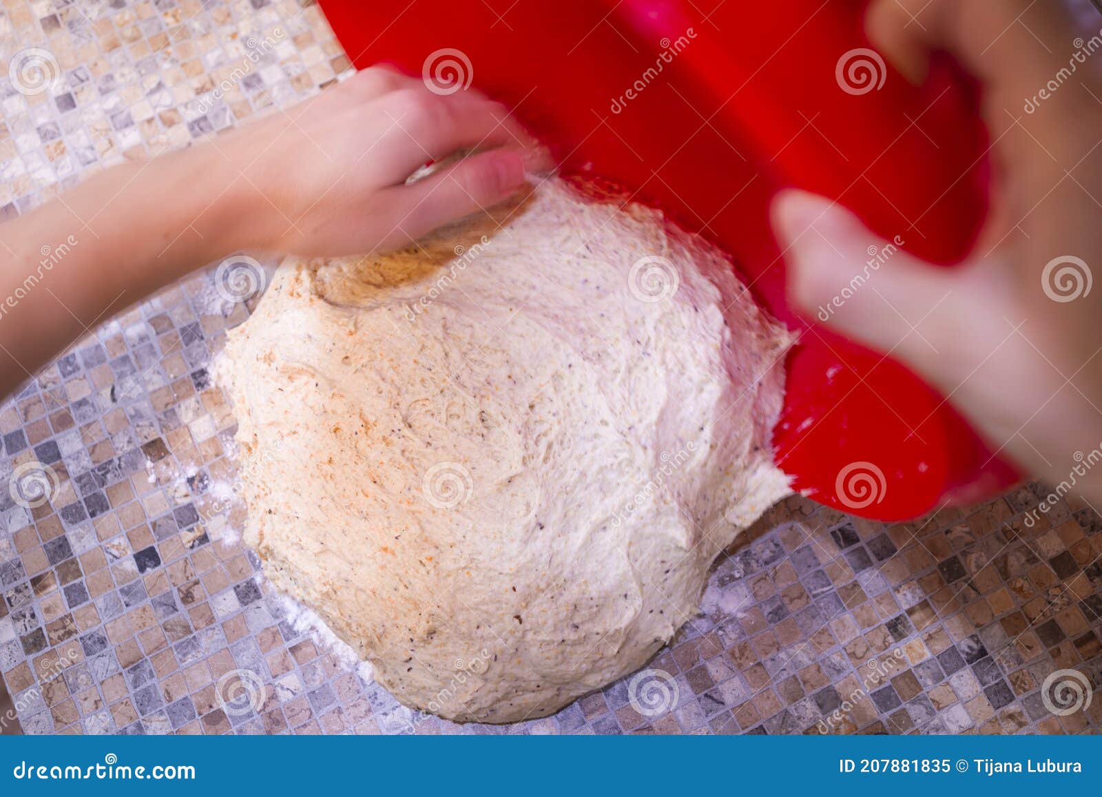 Process of Making Bread Baked at Home Stock Image - Image of cook ...