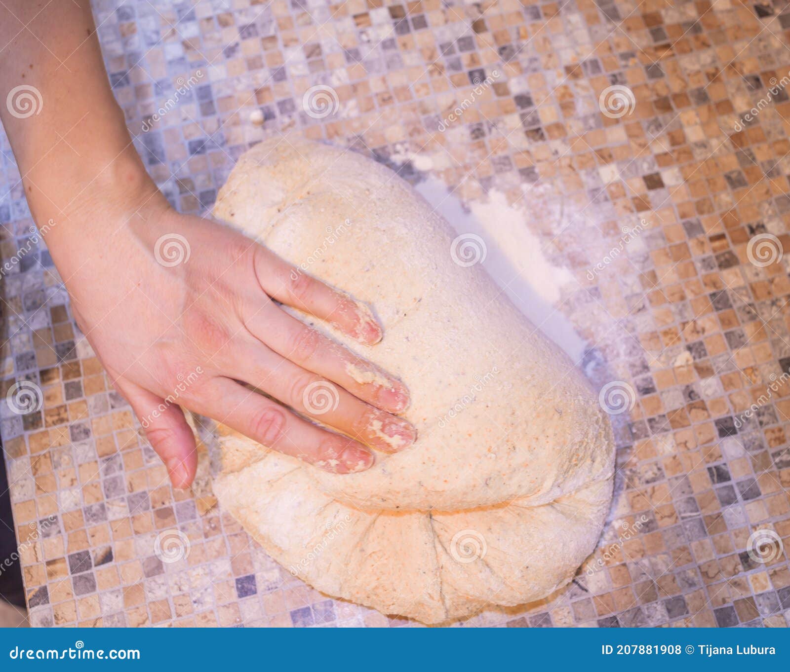 Process of Making Bread Baked at Home Stock Photo - Image of flour ...