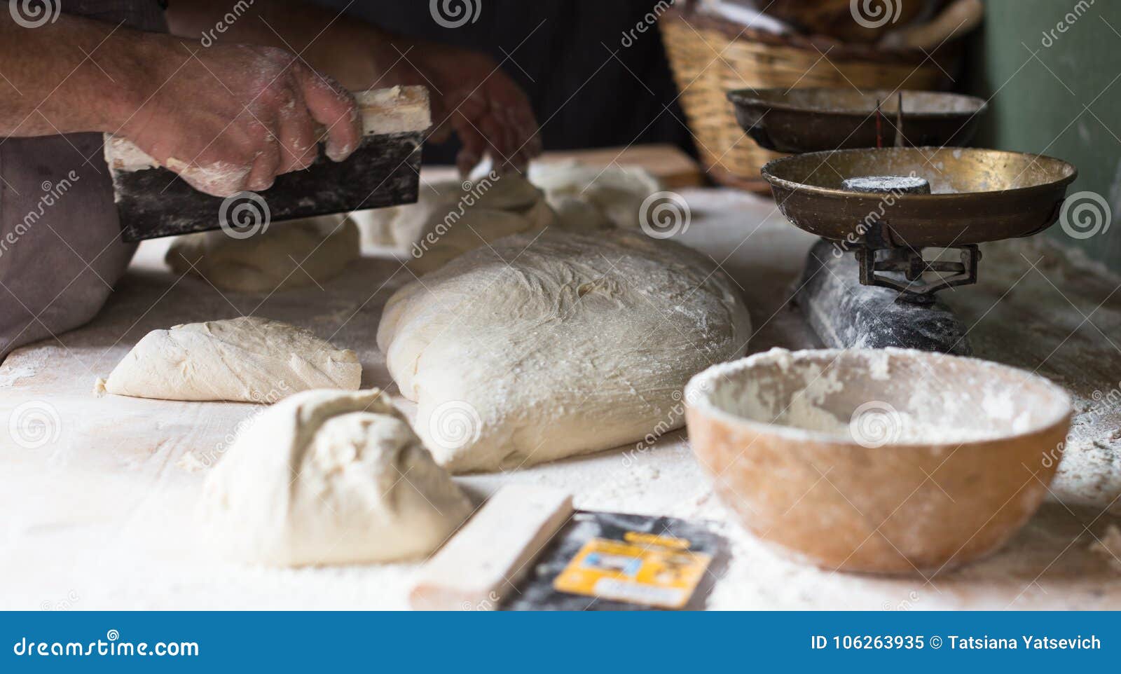 Process of making bread stock image. Image of cake, baking - 106263935