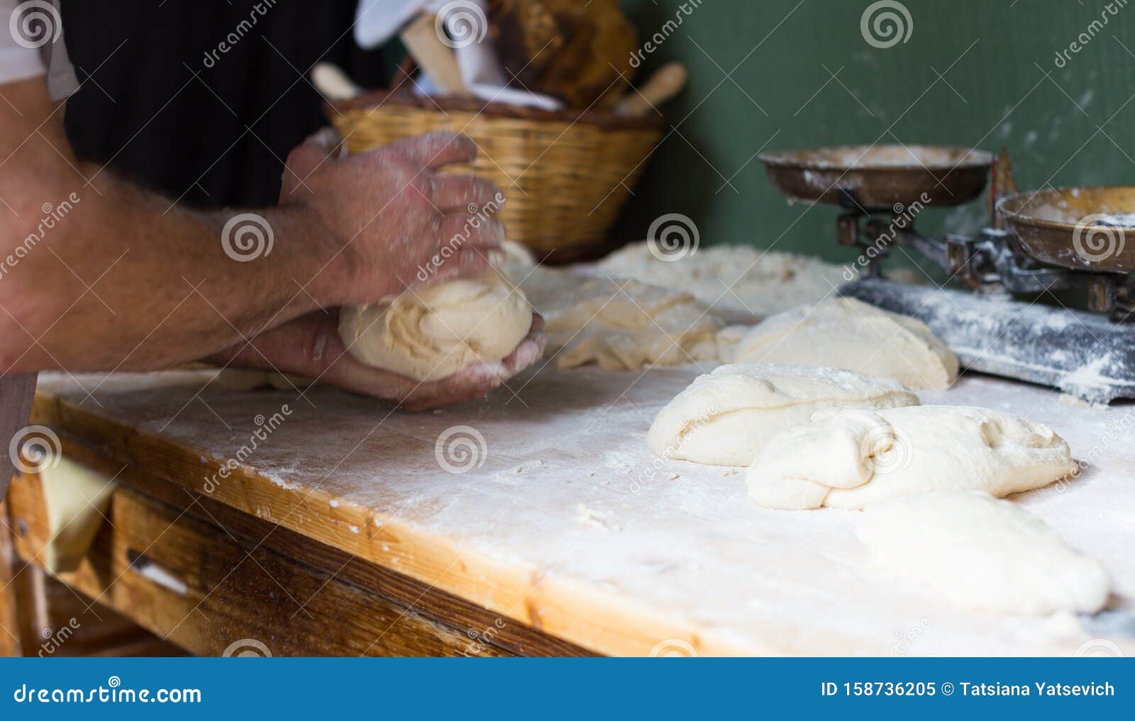 Process of making bread stock image. Image of preparation - 158736205