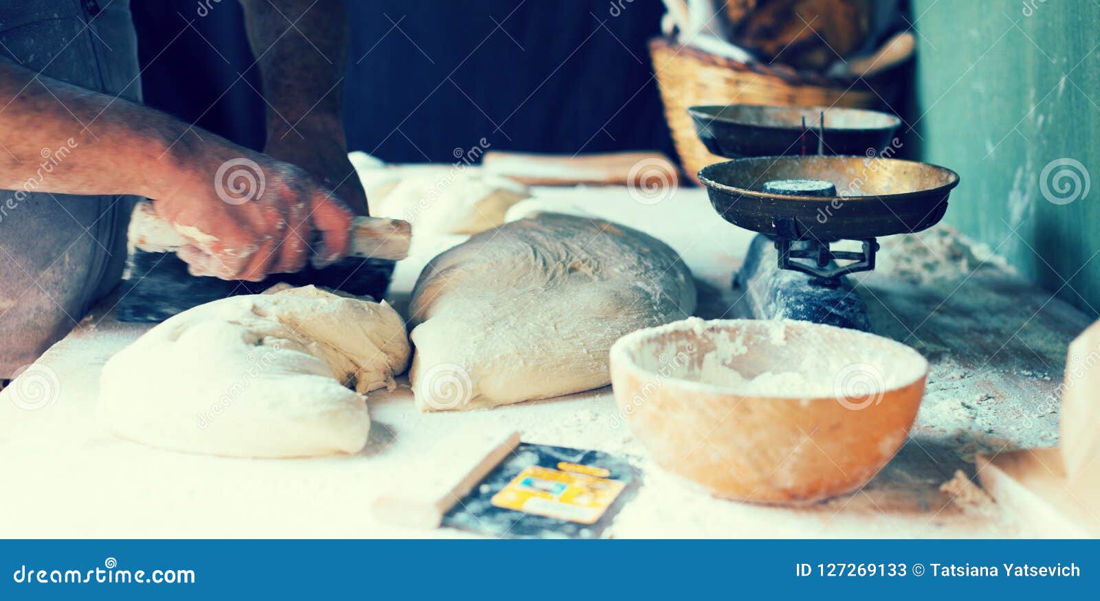 Process of making bread stock image. Image of ethnicity - 127269133