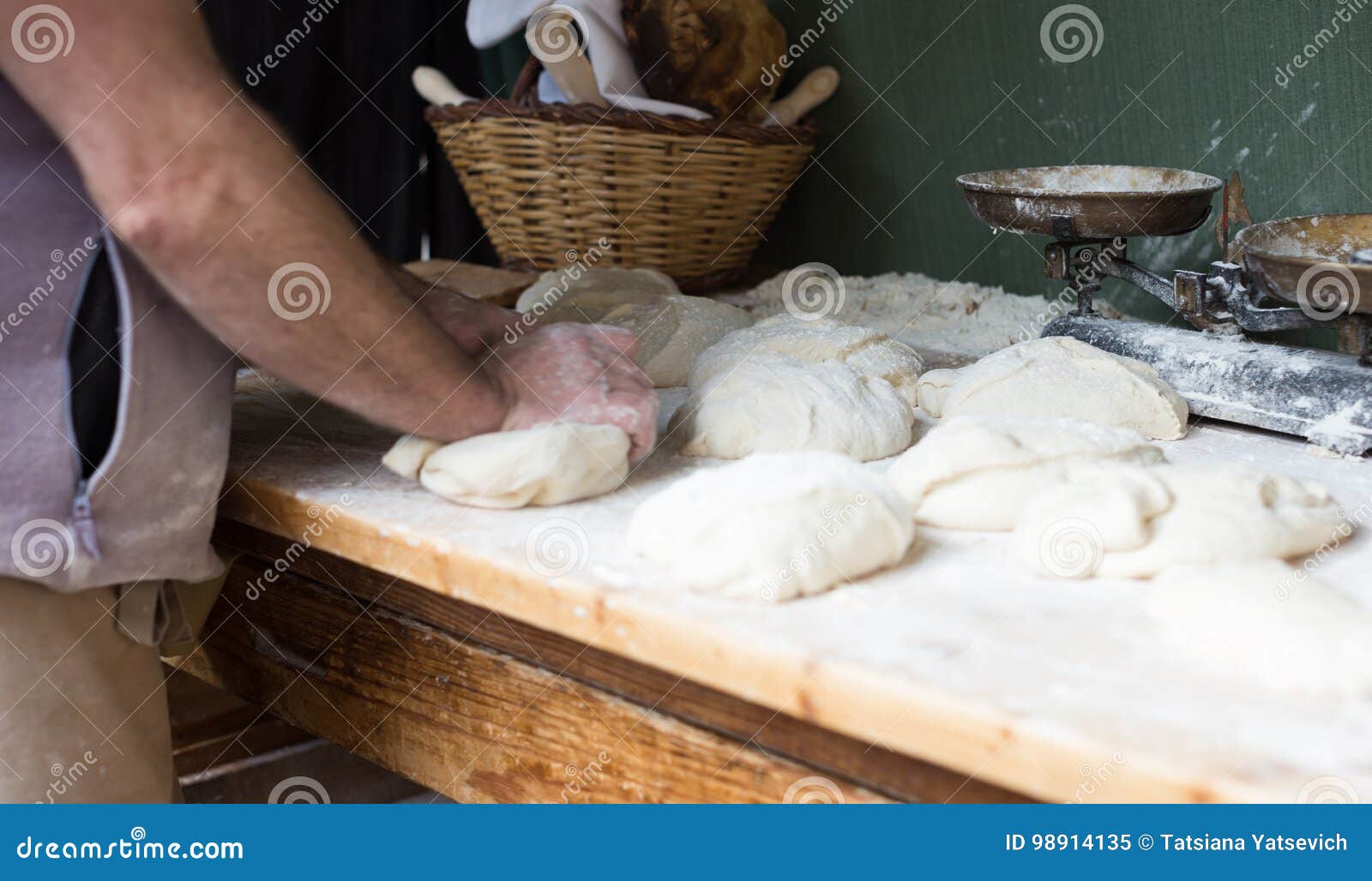 Process of making bread stock image. Image of components - 98914135