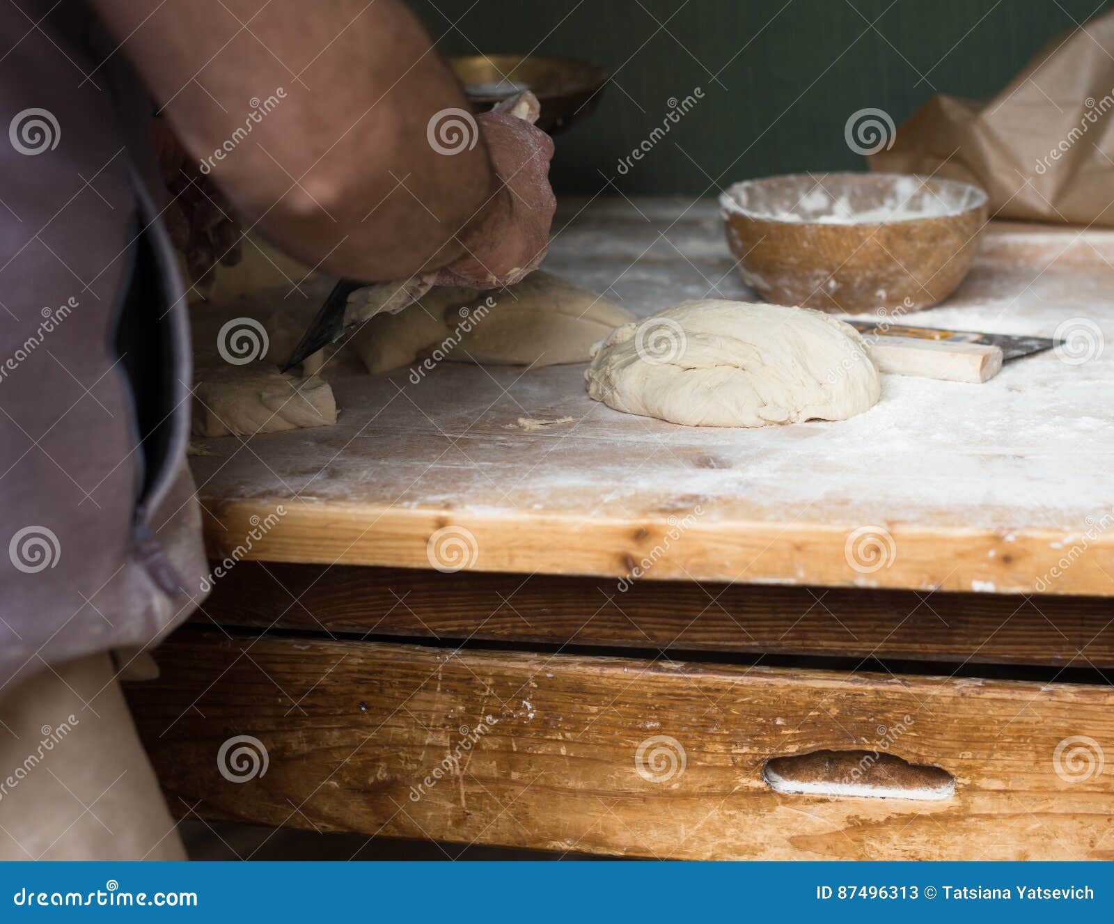 Process of making bread stock image. Image of ethnicity - 87496313