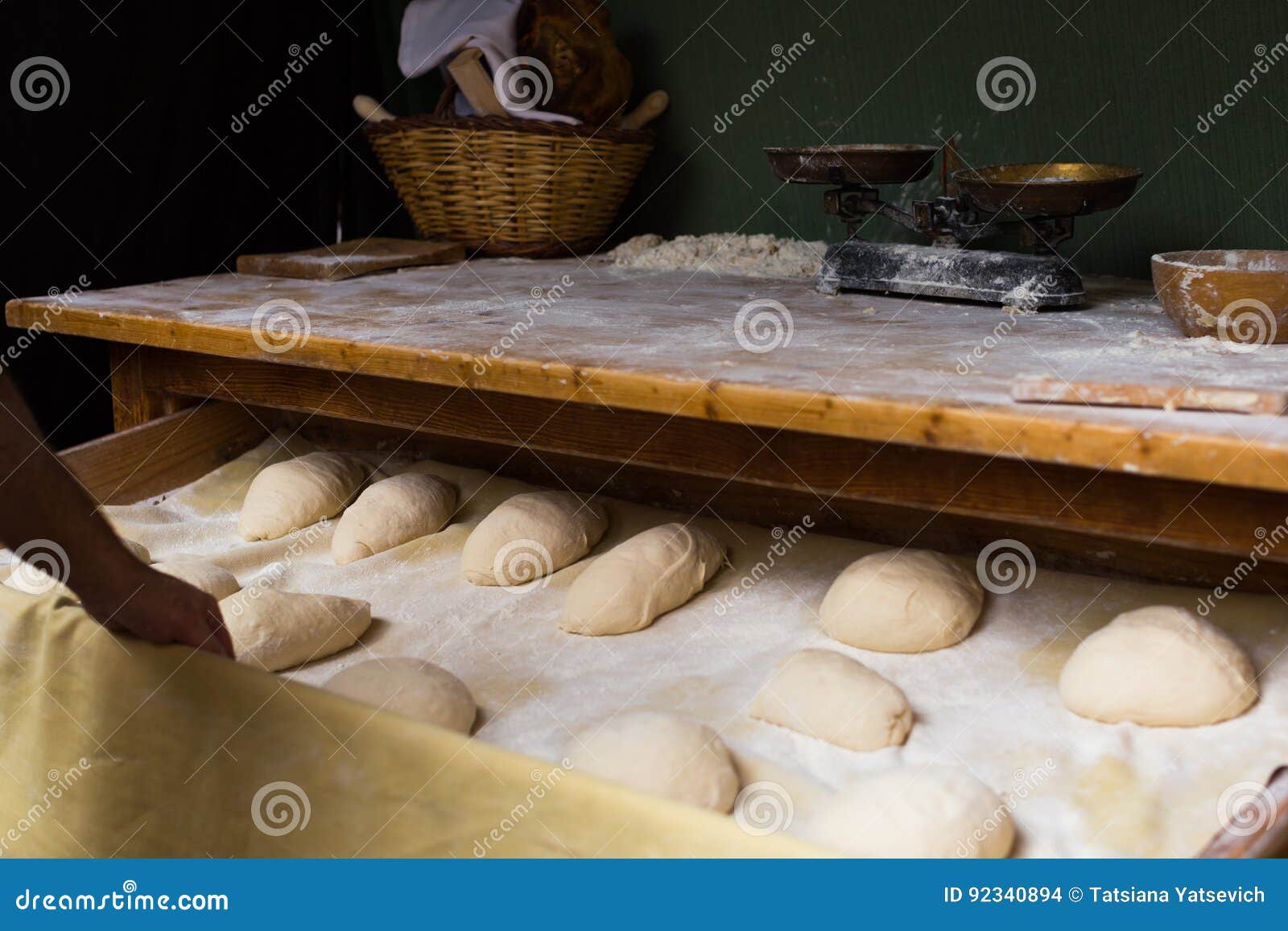 Process of making bread stock photo. Image of components - 92340894