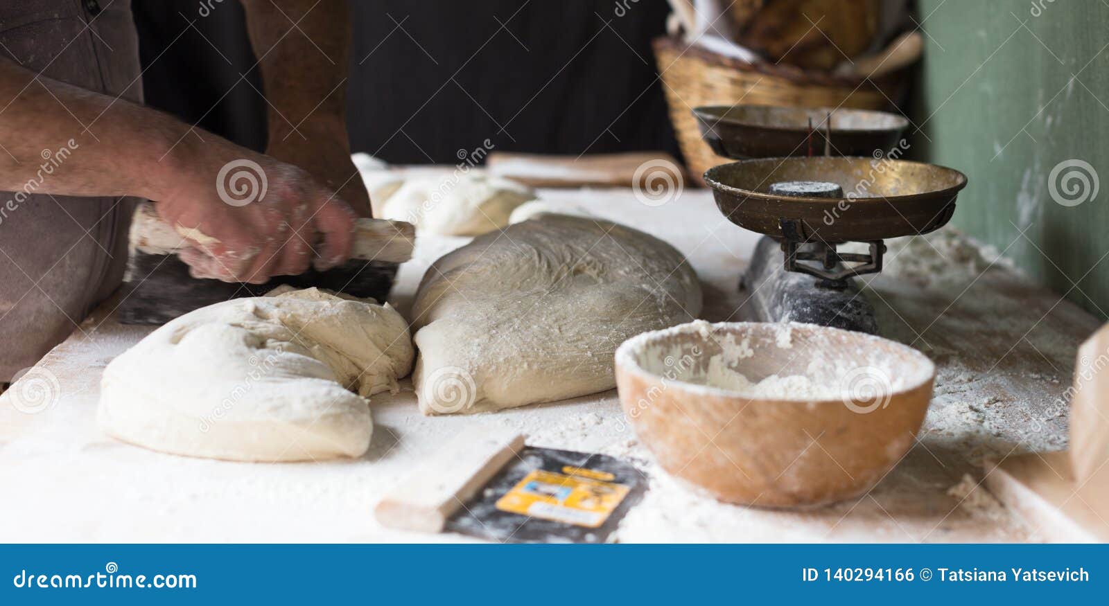 Process of making bread stock photo. Image of making - 140294166