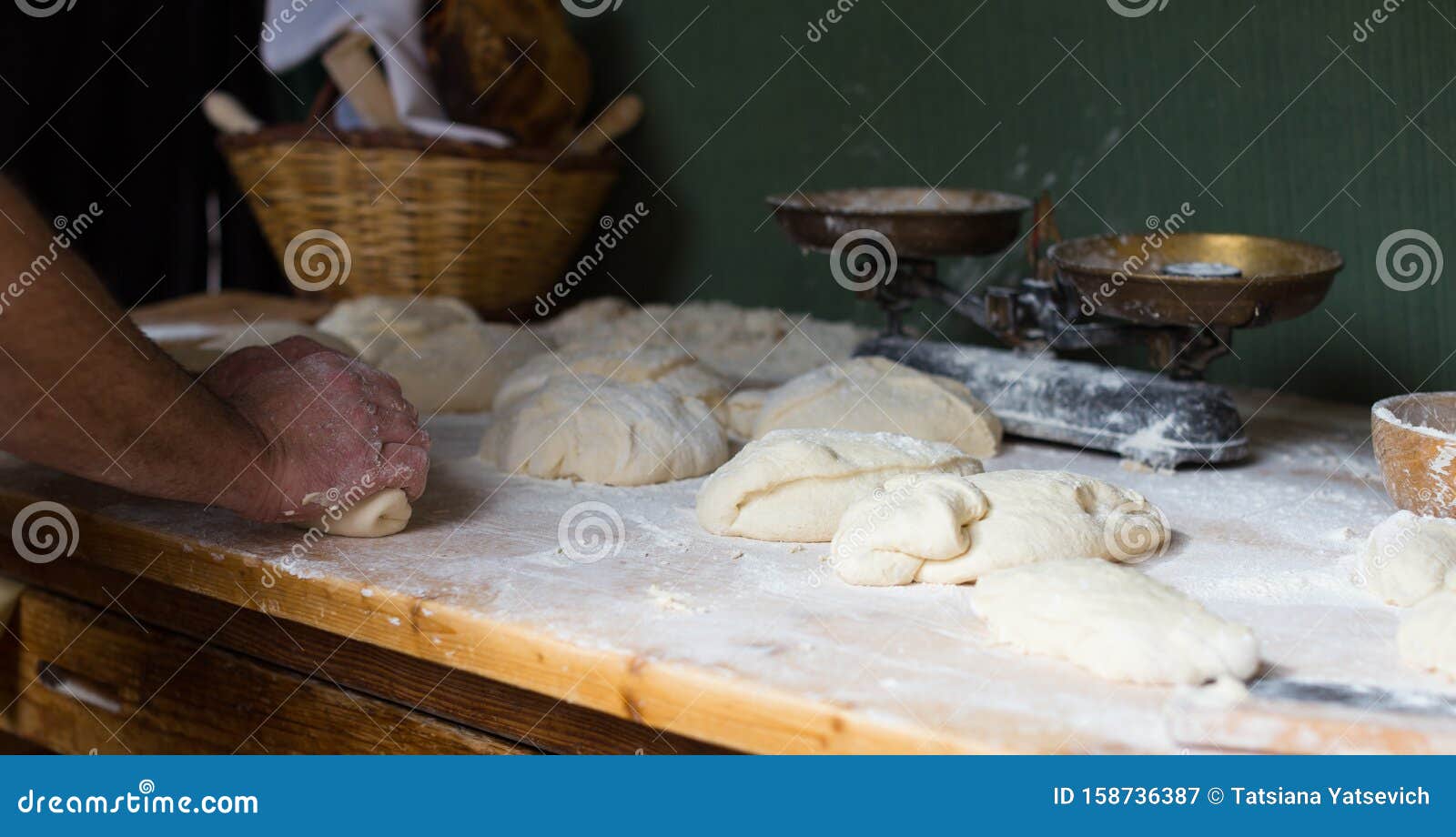 Process of making bread stock image. Image of cook, food - 158736387