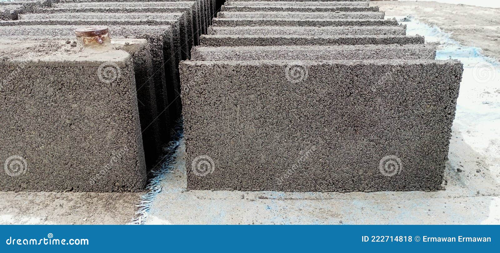 Brick making process stock photo. Image of wall, bricks - 222714818
