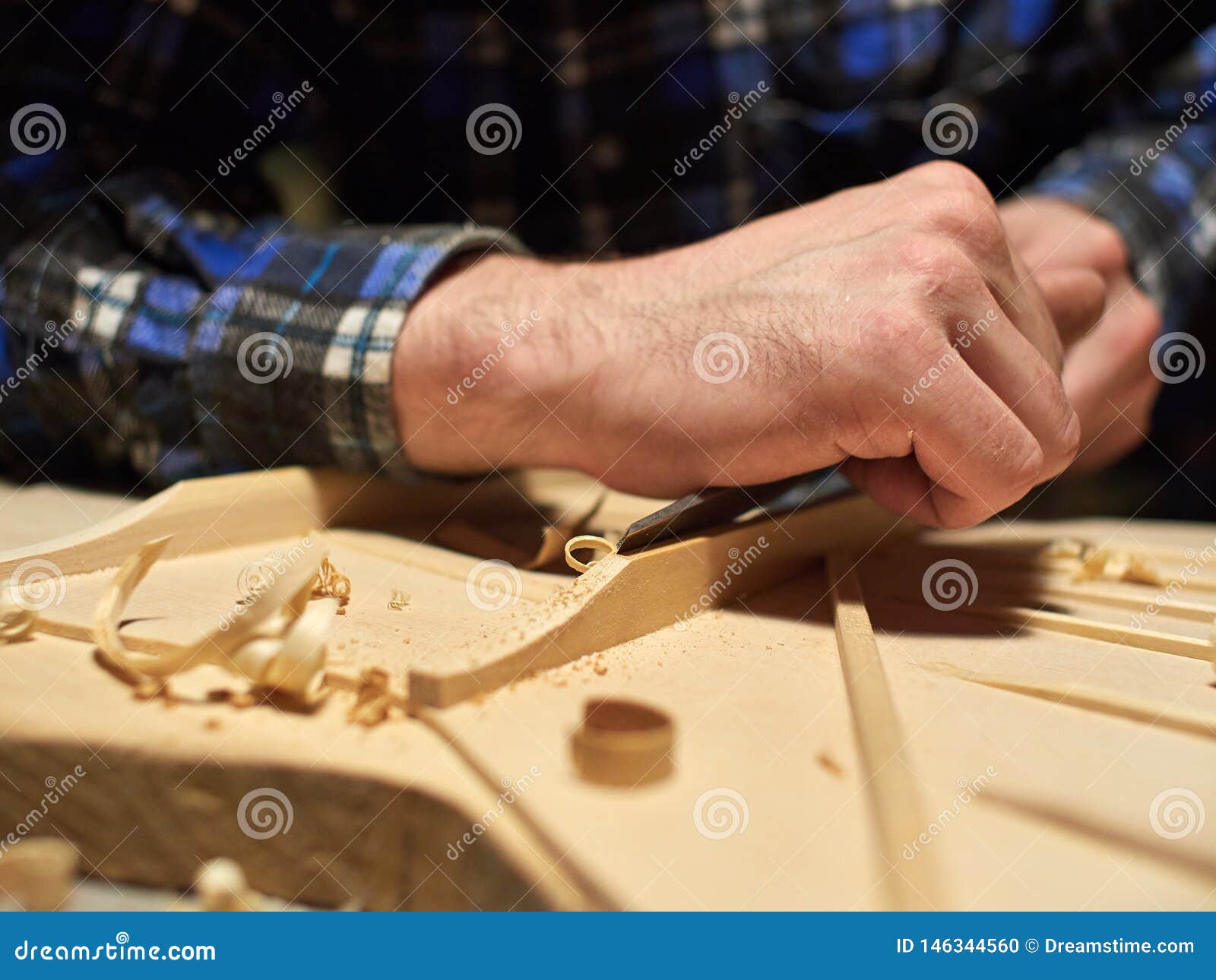 The Process of Making Classical Guitar. Stock Photo - Image of luthiers ...
