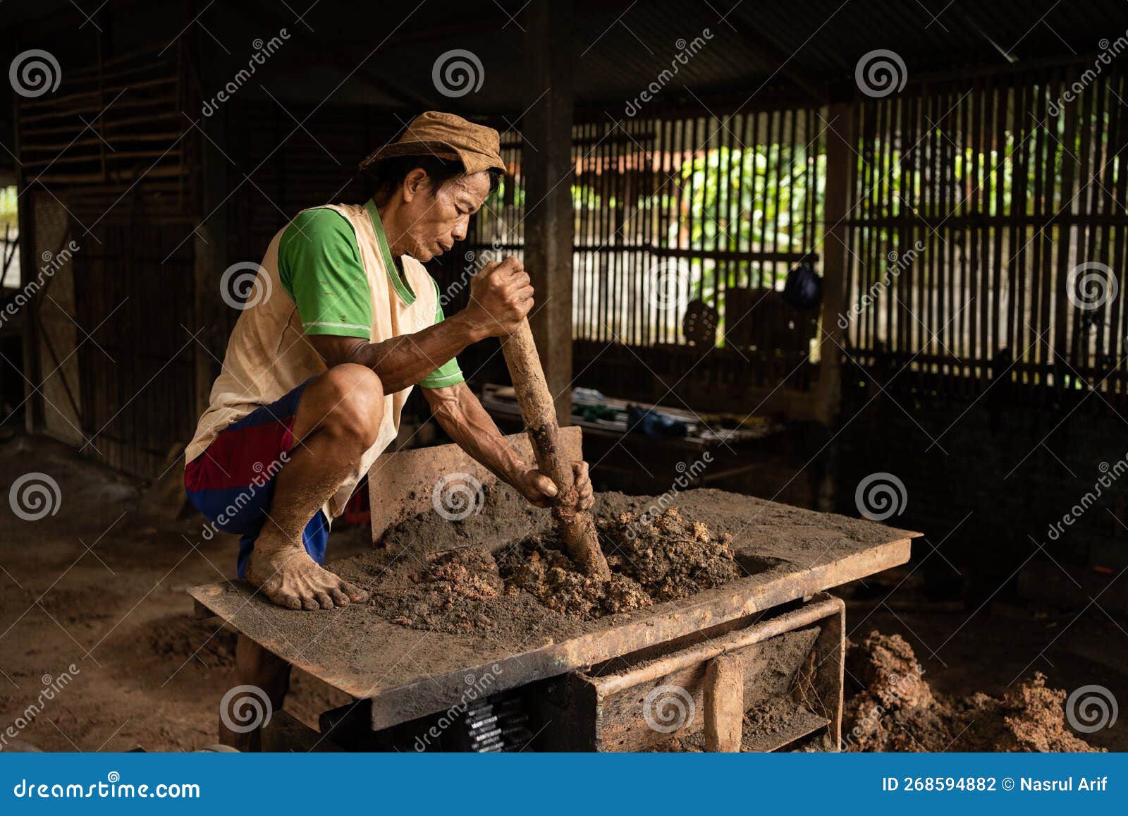 The Process of Making Clay Dough for Making Pottery. : Bantul ...
