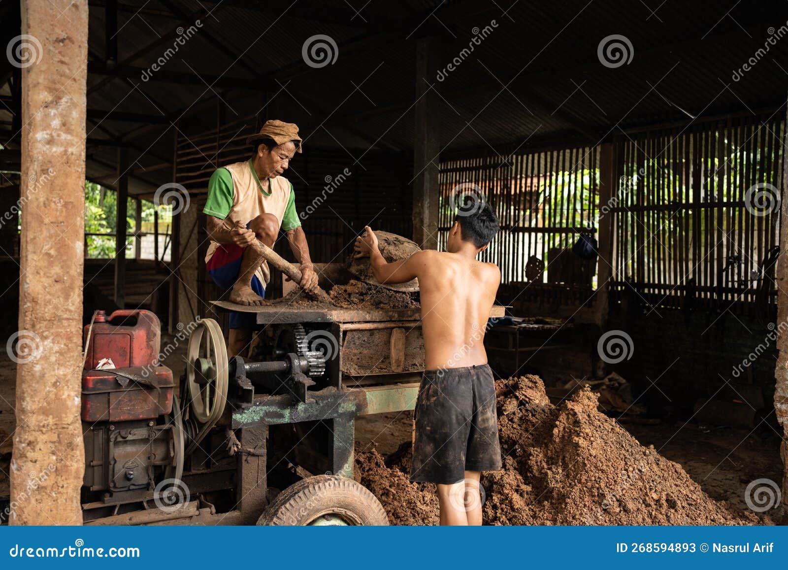 The Process of Making Clay Dough for Making Pottery. : Bantul ...