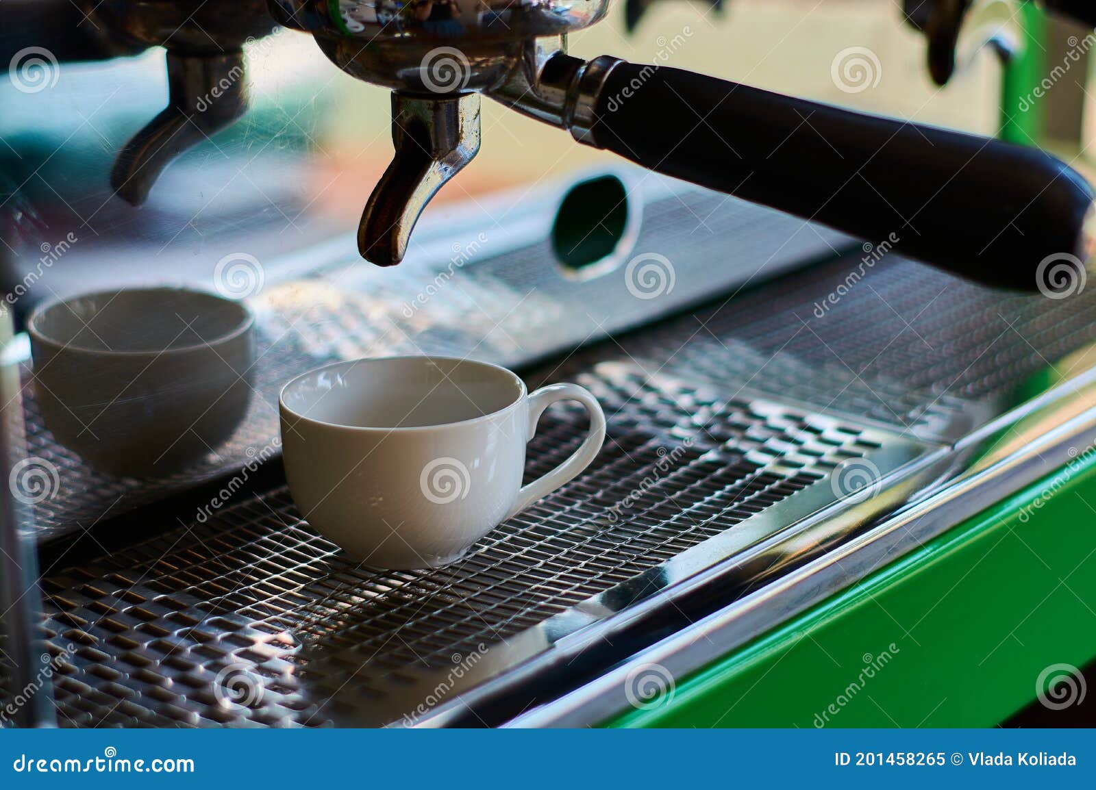 The Process of Making Coffee in White Ceramic Cup on Professional ...