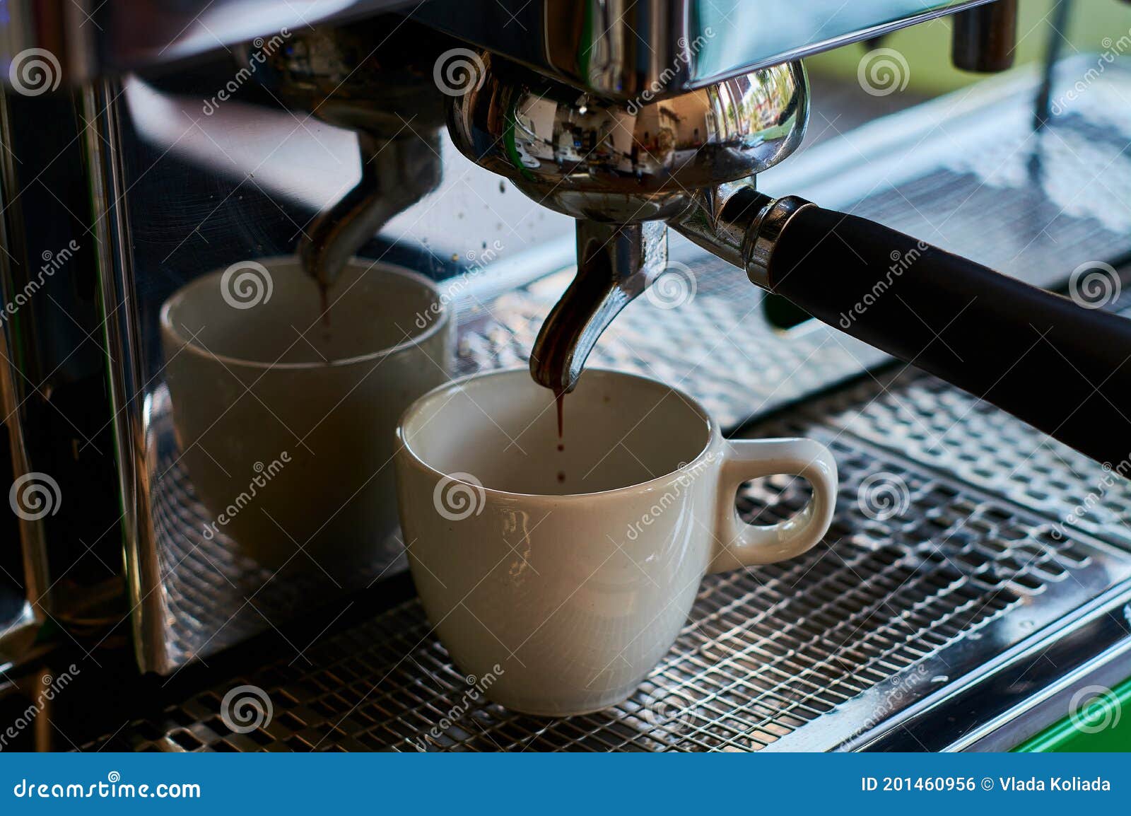 The Process of Making Coffee in White Ceramic Cup on Professional ...
