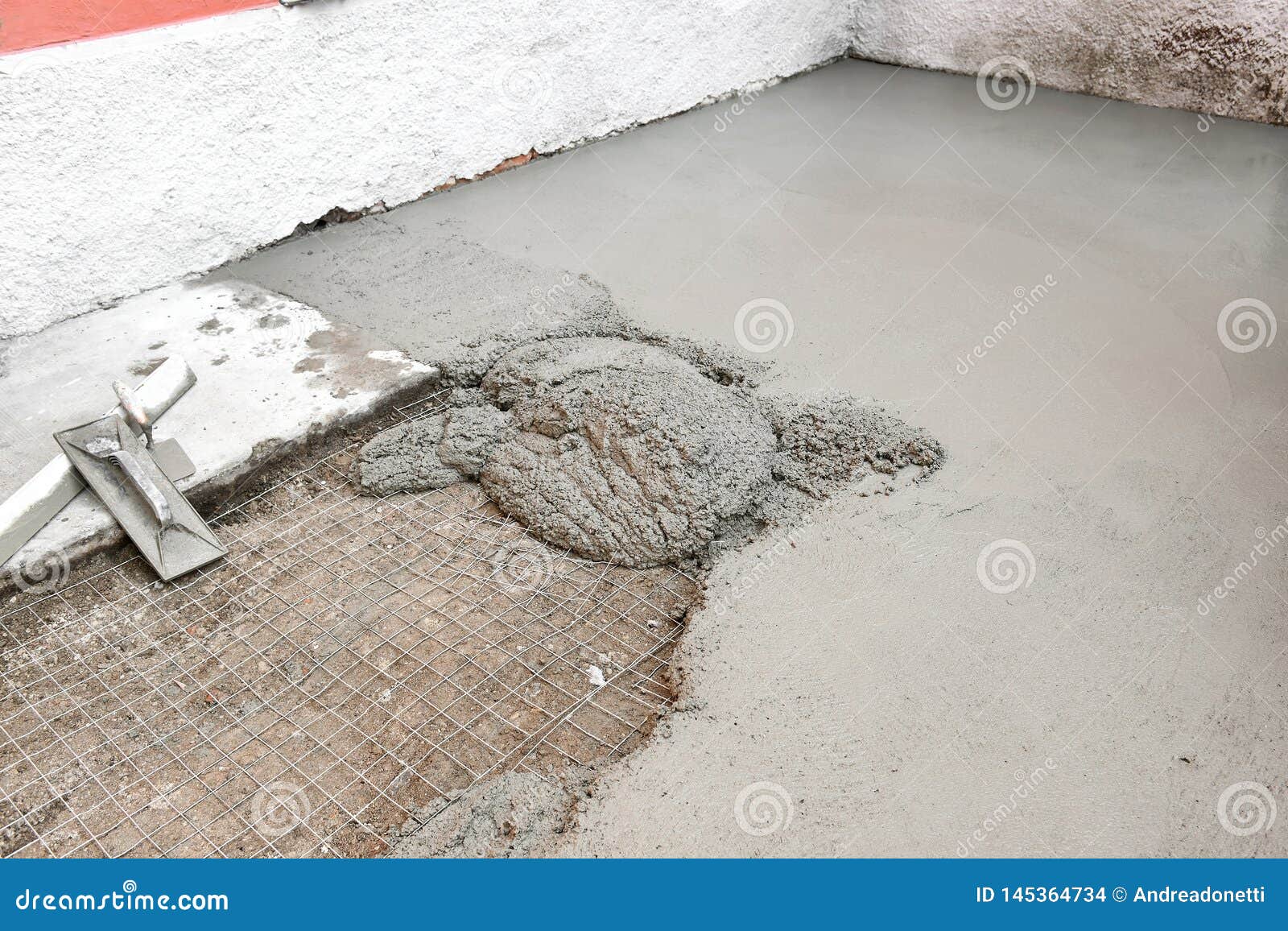 Process of Making Concrete Floor Stock Photo - Image of construction ...