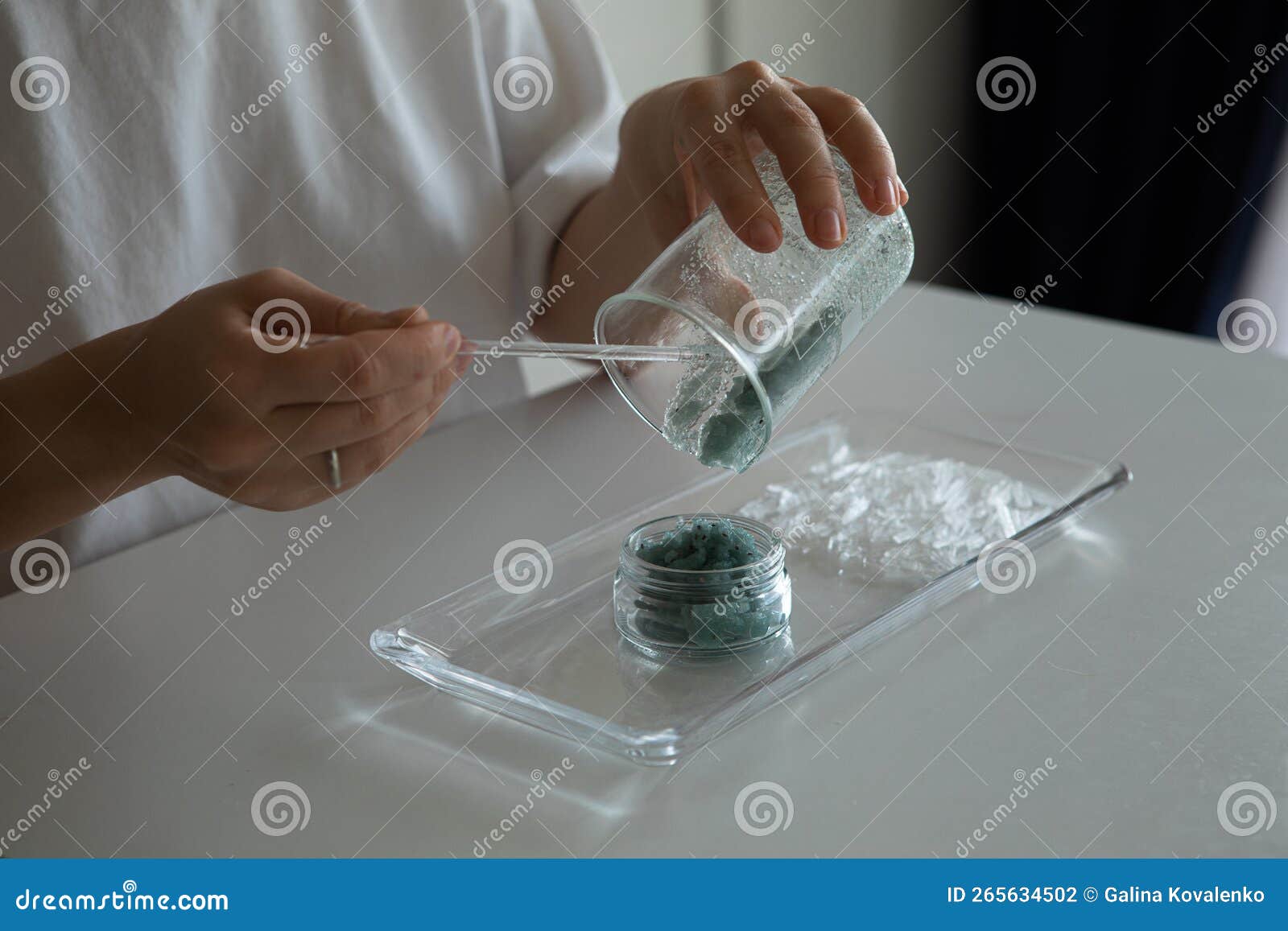 The Process of Making Cosmetics at Home. Stock Photo - Image of care ...