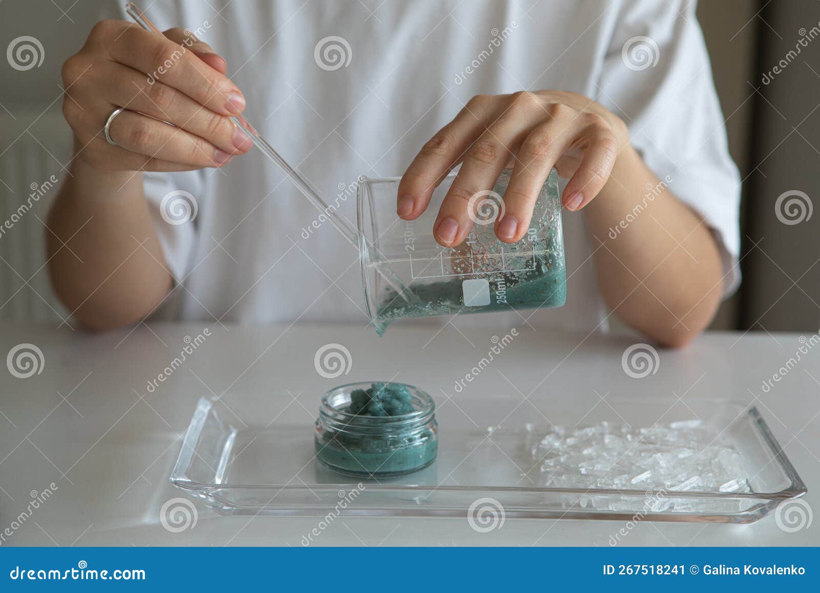 The Process of Making Cosmetics at Home. Stock Image - Image of natural ...