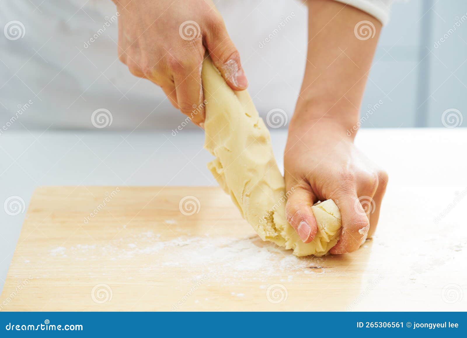 The Process of Making Dough by Hand Stock Image - Image of bread, food ...