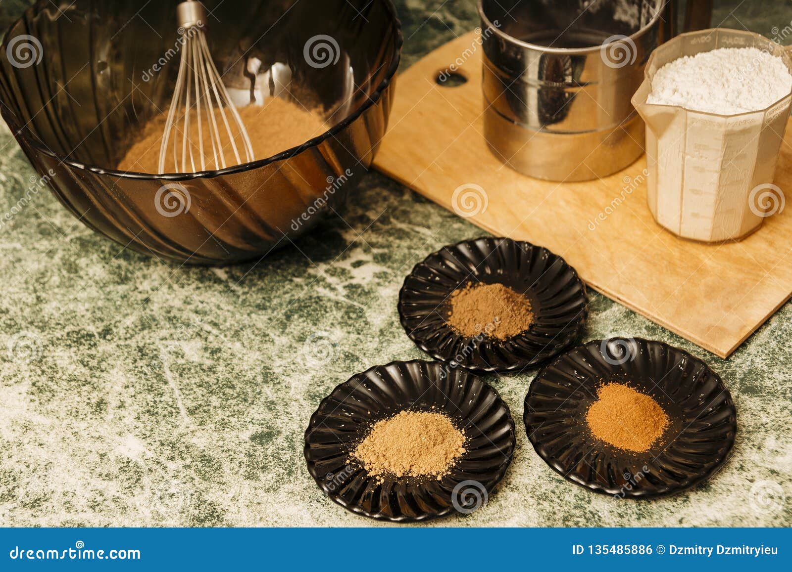 The Process of Making Dough. Stock Photo - Image of cuisine, process ...