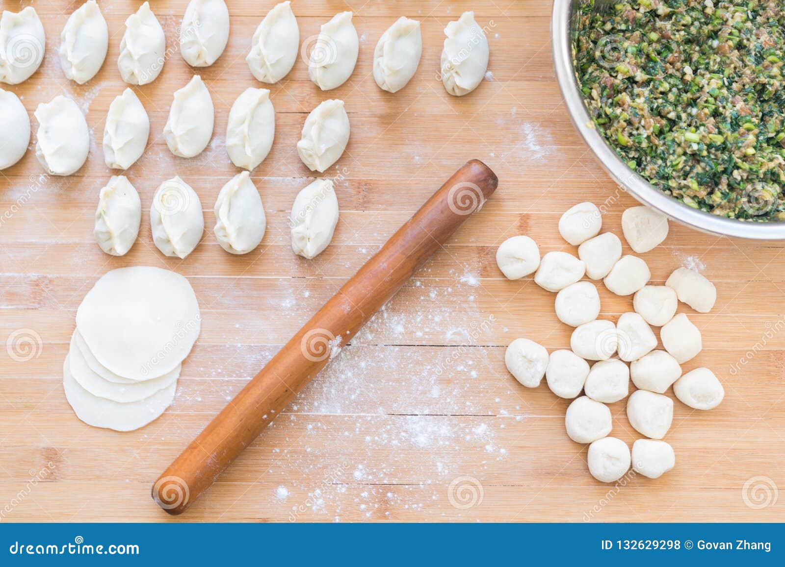 The Process of Making Dumplings Stock Photo - Image of dumplings ...