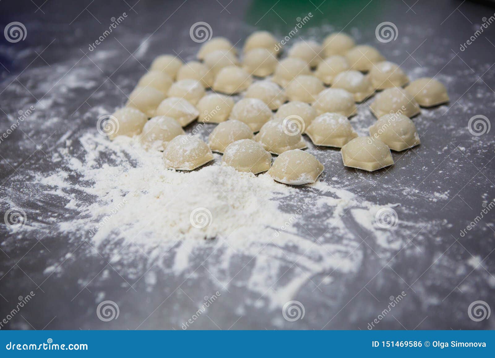 The Process of Making Dumplings, Dumplings Close-up. Stock Photo ...