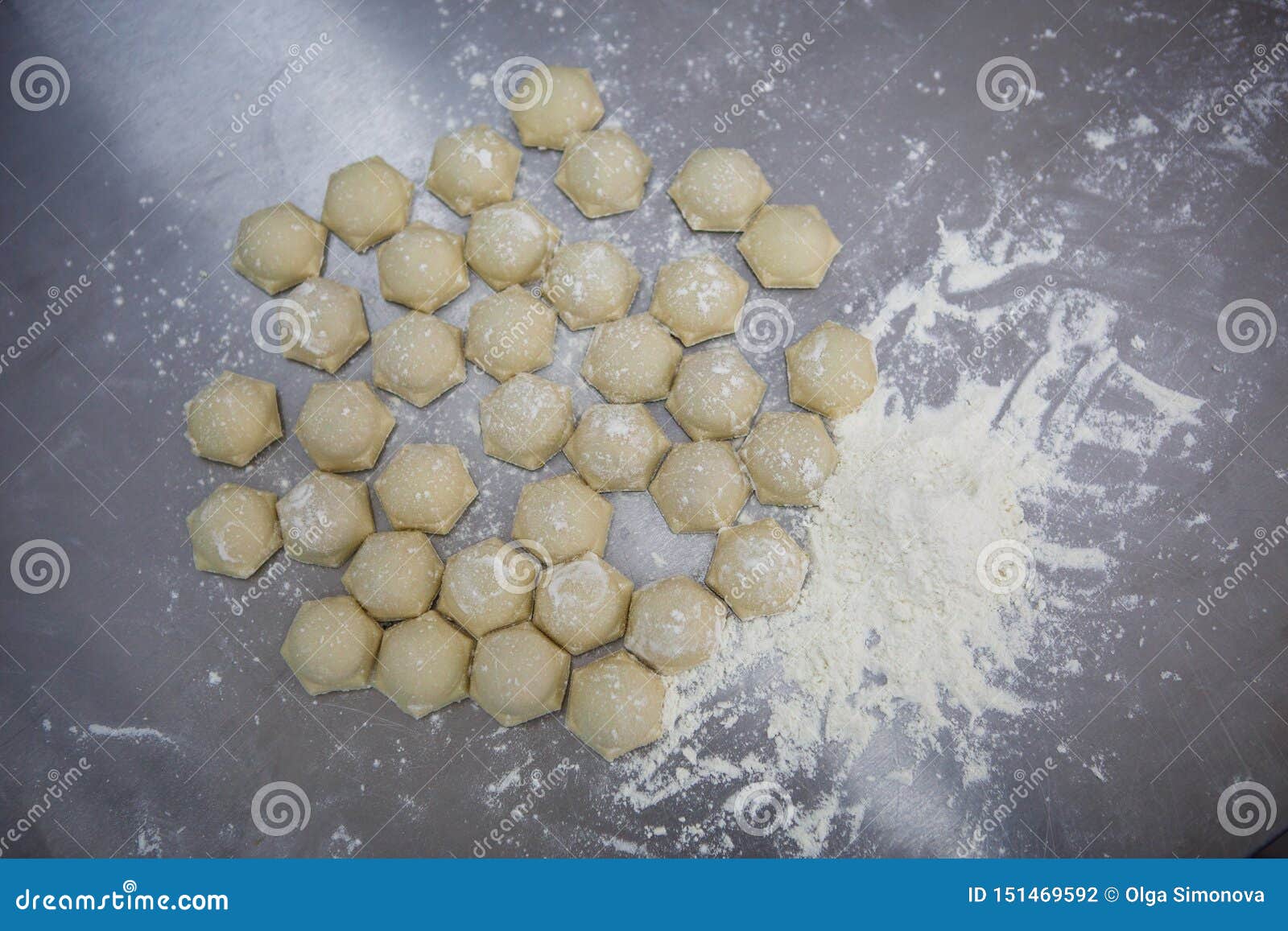 The Process of Making Dumplings, Dumplings Close-up. Stock Photo ...