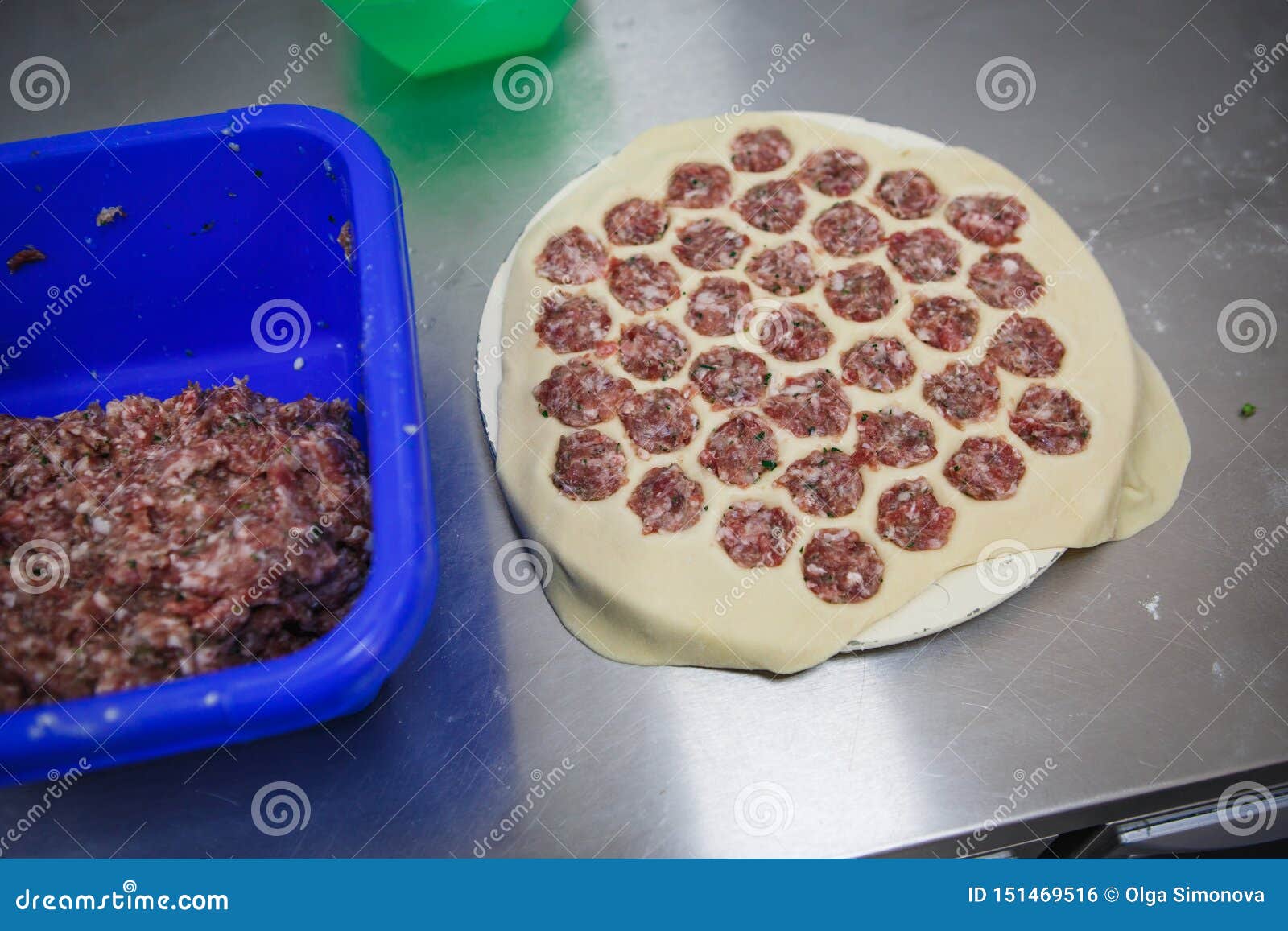 The Process of Making Dumplings, Dumplings Close-up. Stock Photo ...