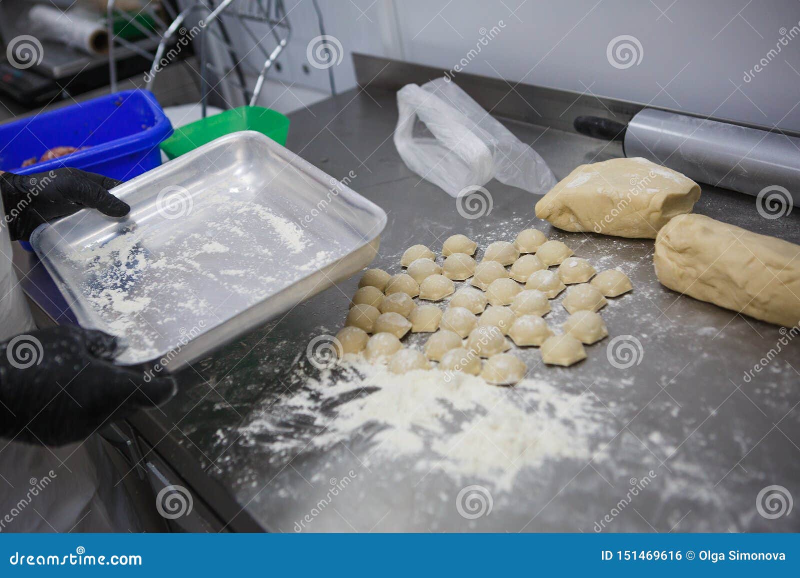 The Process of Making Dumplings, Dumplings Close-up. Stock Photo ...