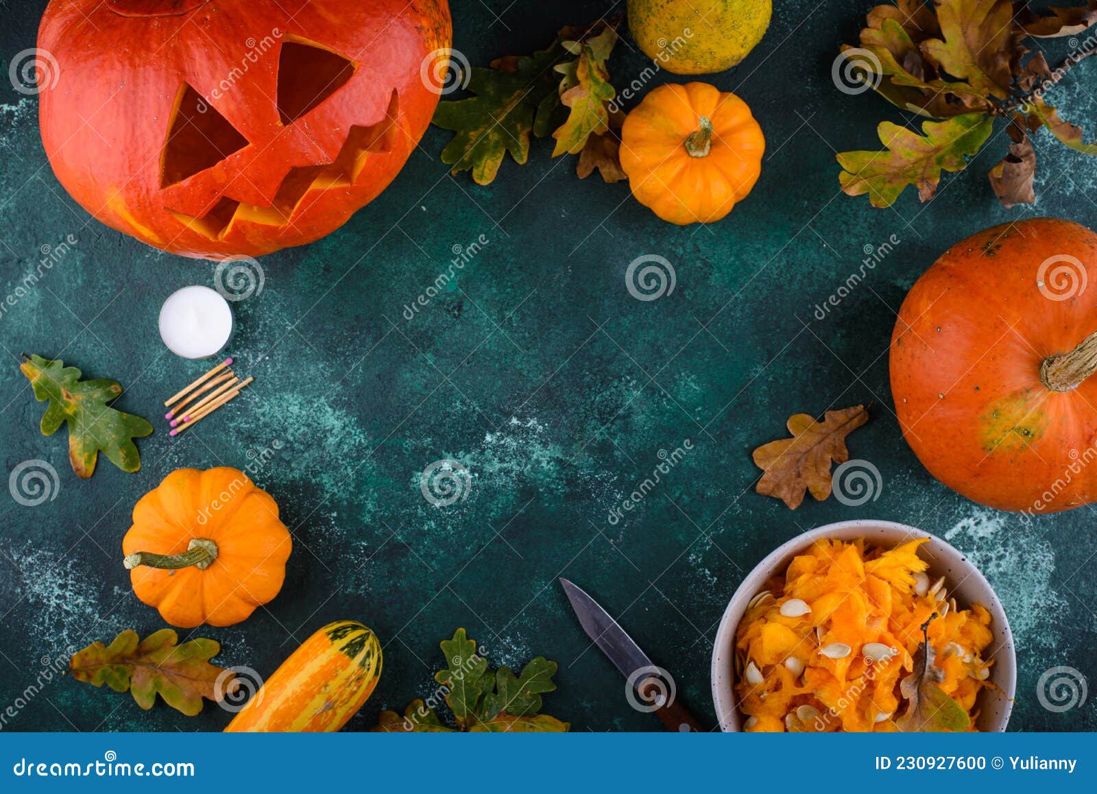 Process of Making Halloween Jack-o-lantern Stock Photo - Image of ...