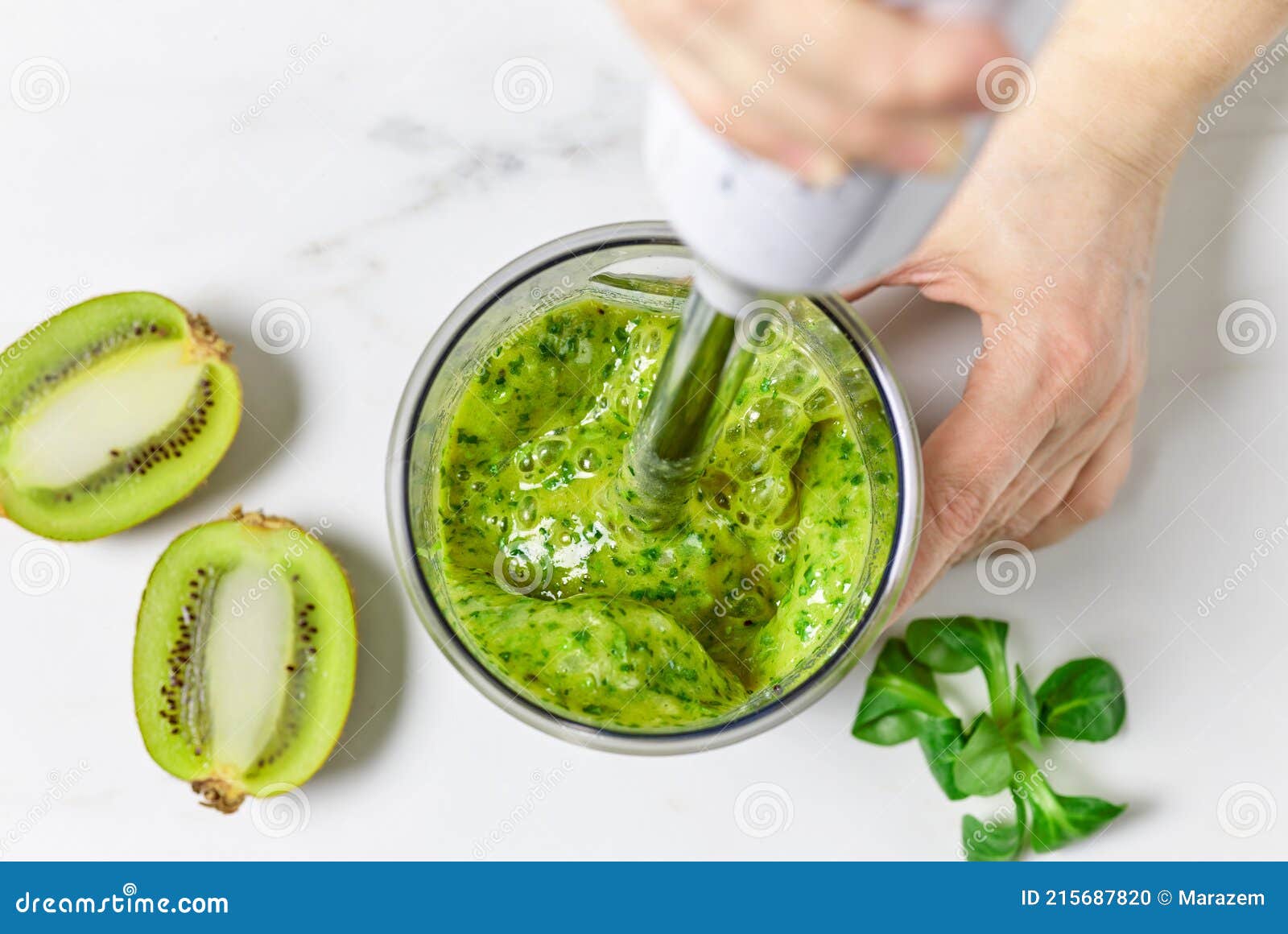 Process of Making Healthy Smoothie Stock Photo - Image of blend ...