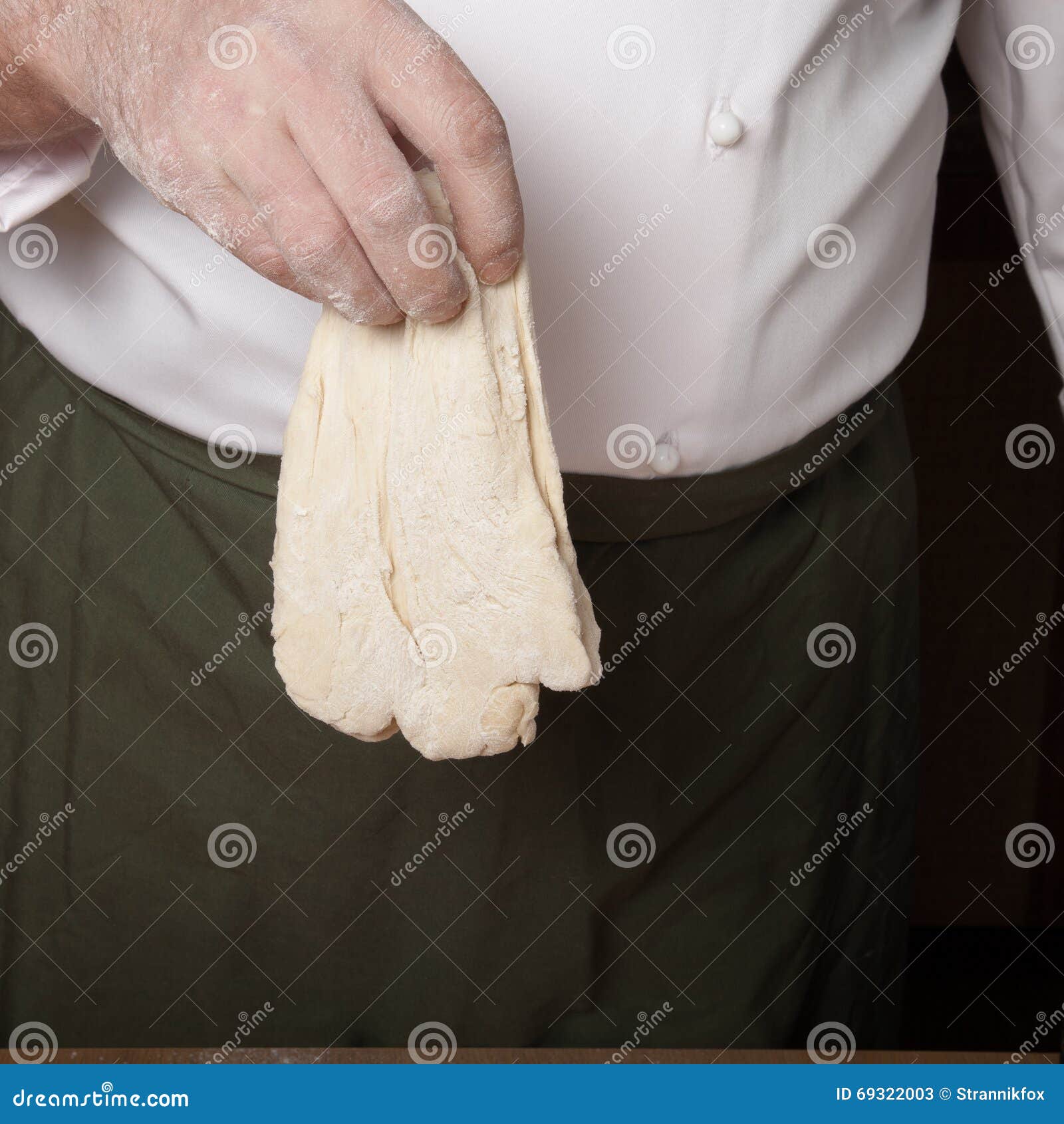 The Process of Making Home Bread by Male Hands Stock Image - Image of ...
