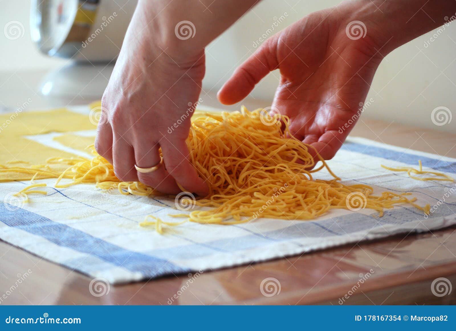 The Process of Making Home Pasta Stock Photo - Image of palermo, italy ...