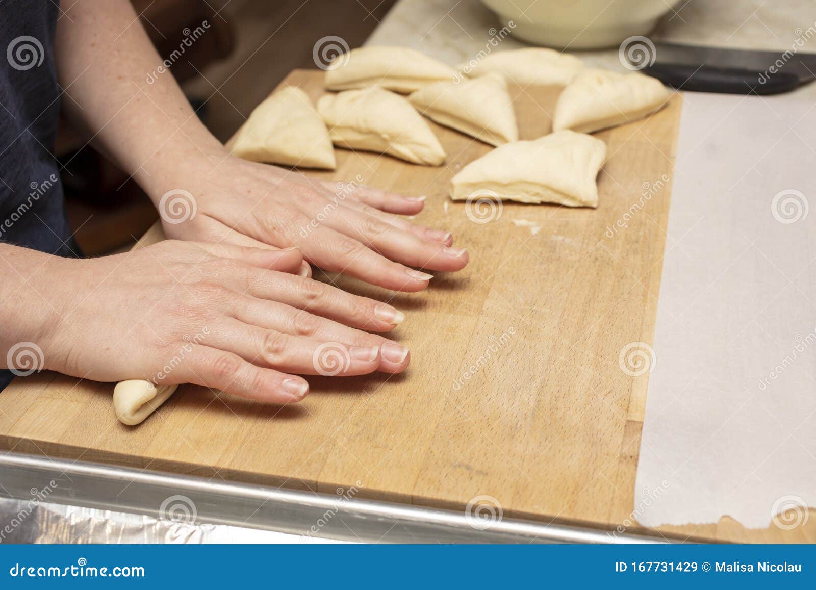 Process of Making Homemade Bagels by Hand Stock Image - Image of ...