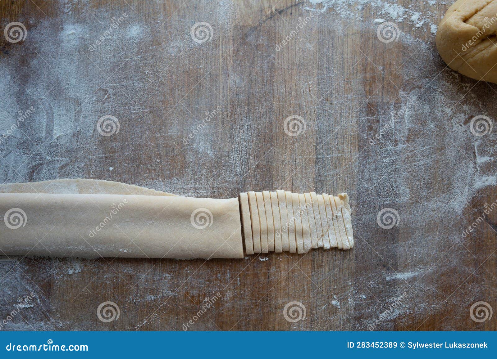 Process of Making Homemade Pasta I am Preparing a Sheet of Fresh Pasta ...