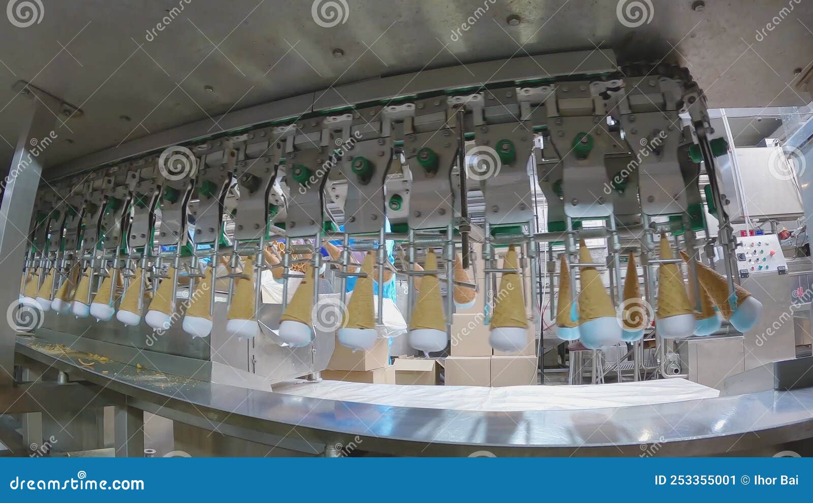 The Process of Making Ice Cream. How Ice Cream is Made. Automated Ice ...