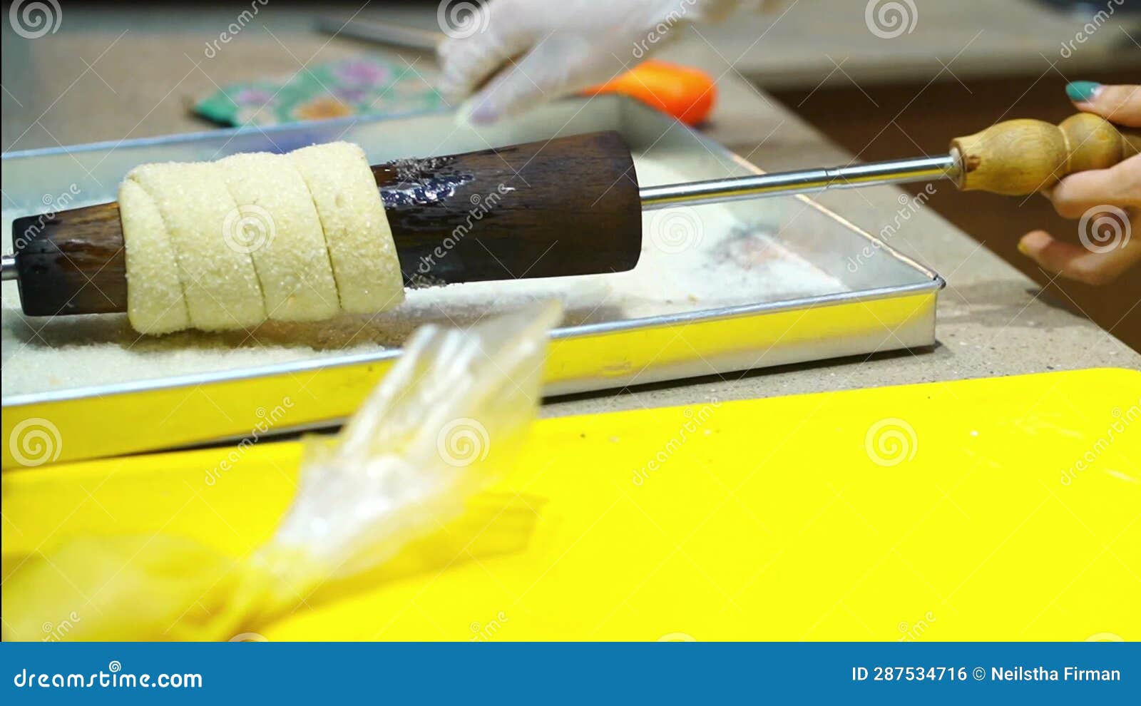 The Process of Making Kurtosh, a Traditional Pastry from Hungary, is ...