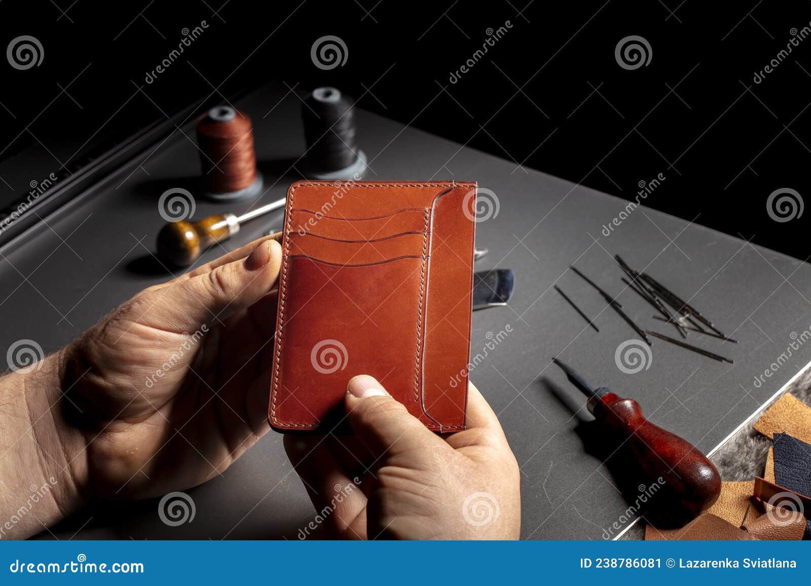The Process of Making Leather Goods Stock Image - Image of create ...