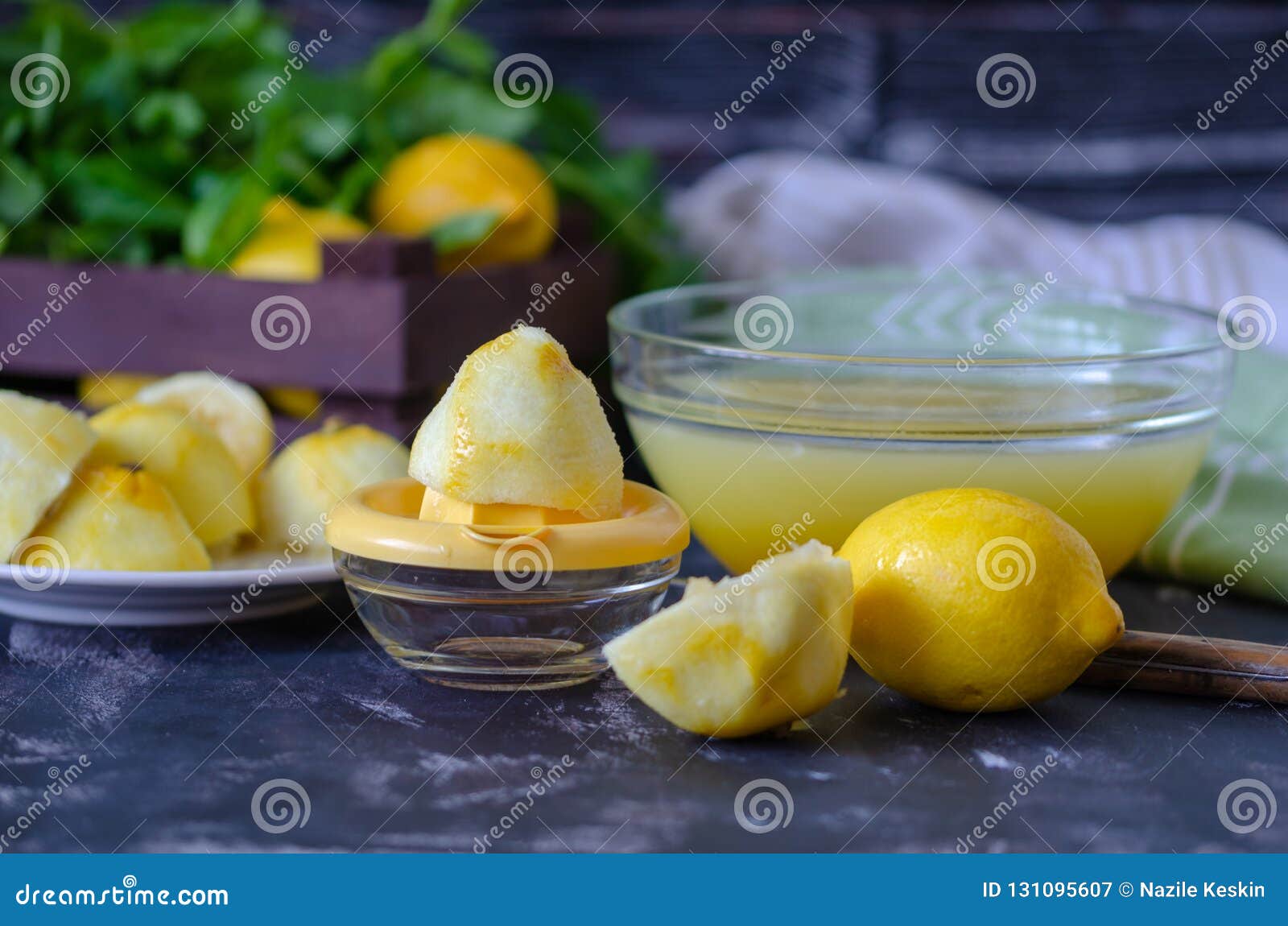 The Process of Making Lemonade at Home .Healthy Life Concepti Stock ...